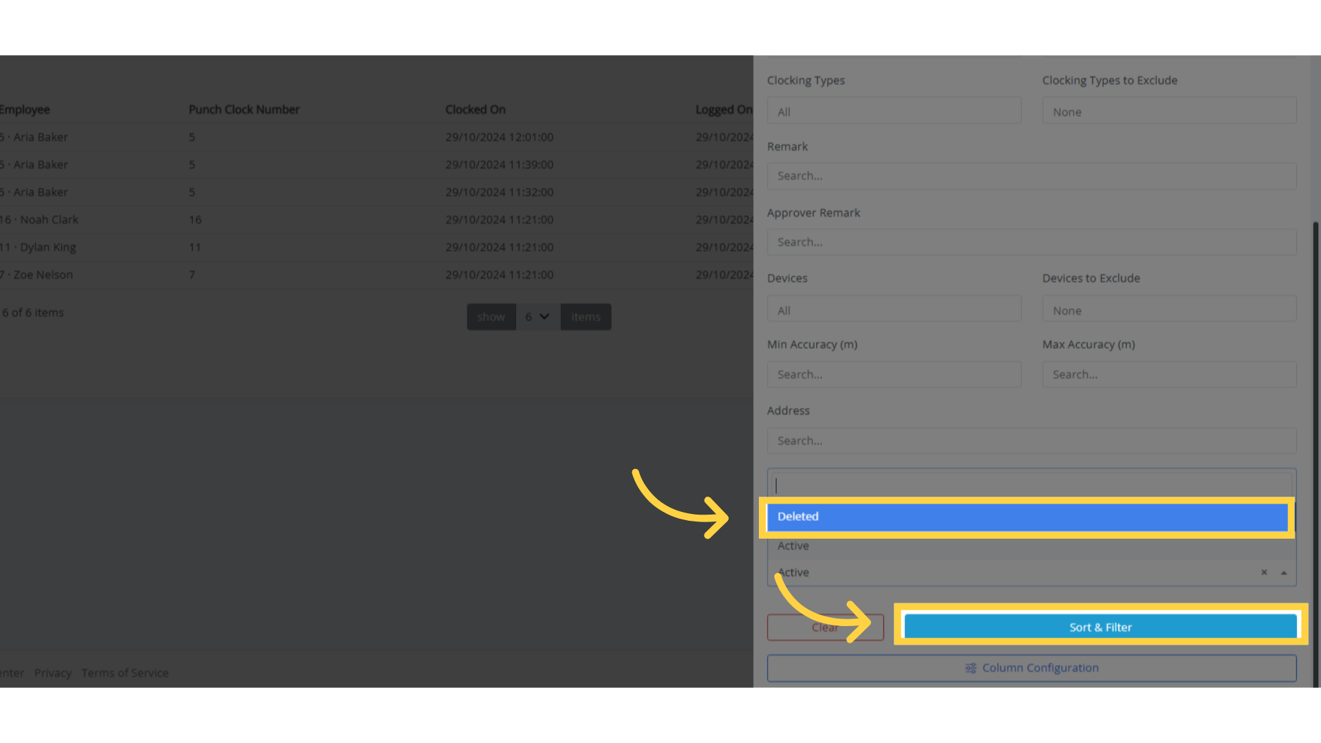 How do I delete/restore employees’ clockings? - bitKode