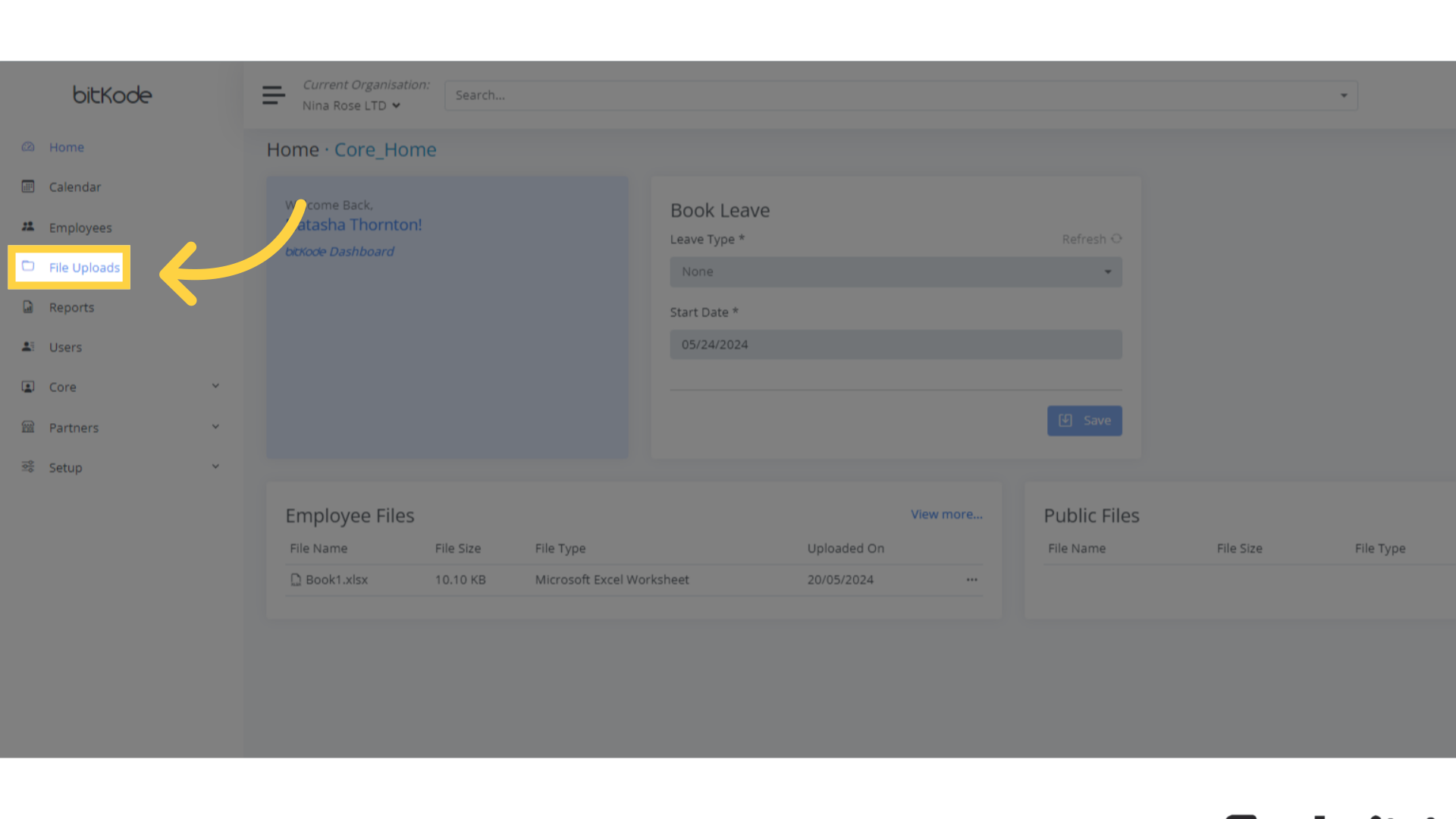 How do I upload a file for an employee? - bitKode