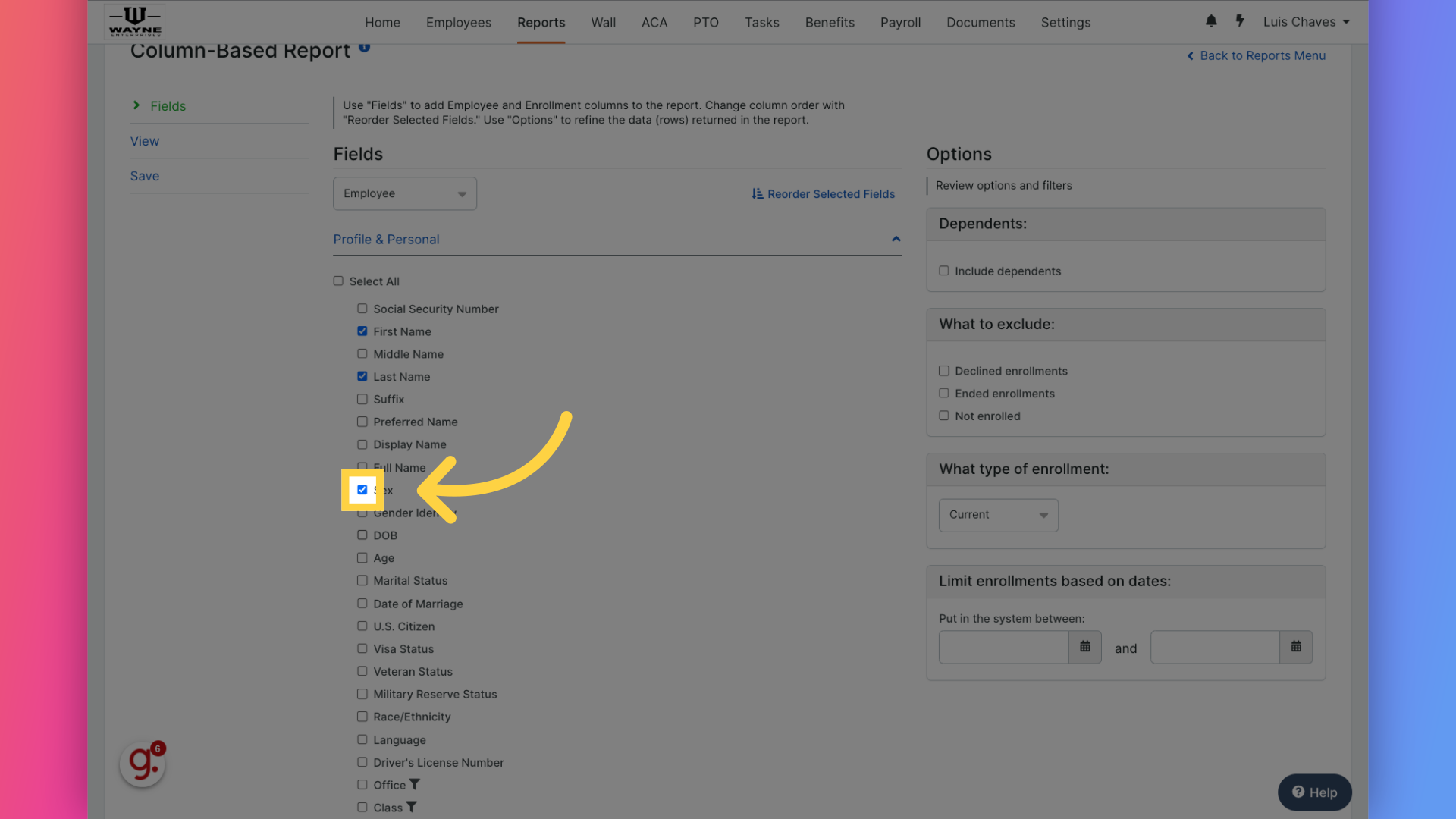 Benefits Portal - How to Create an Employee and Dependent Enrollment Report