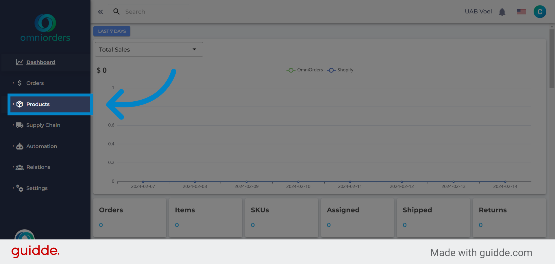 Assign inventory location - OmniOrders : OmniOrders