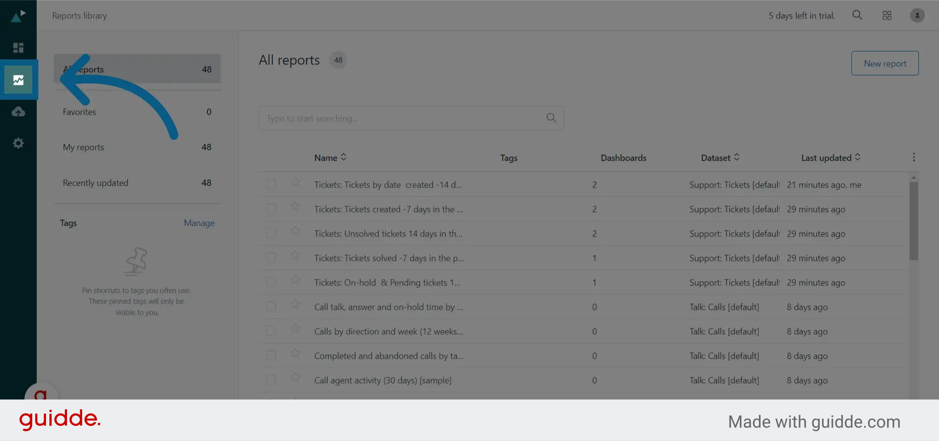 How to create a report on Zendesk Explore - Guidde | Gallery