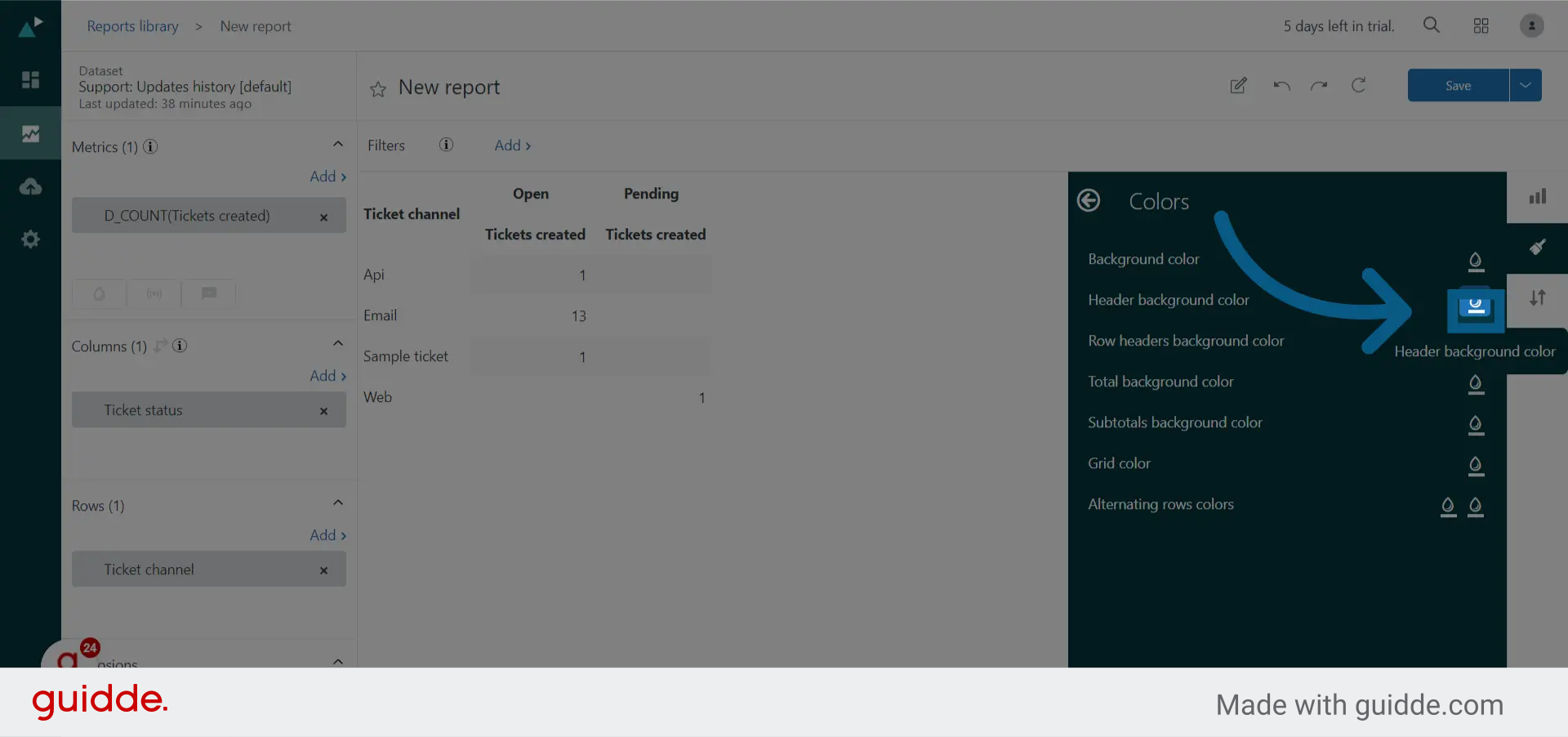 How to create a report on Zendesk Explore - Guidde | Gallery