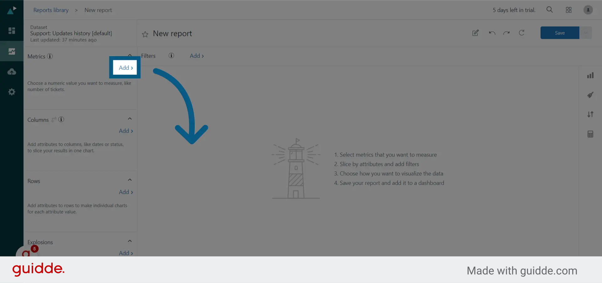 How to create a report on Zendesk Explore - Guidde | Gallery