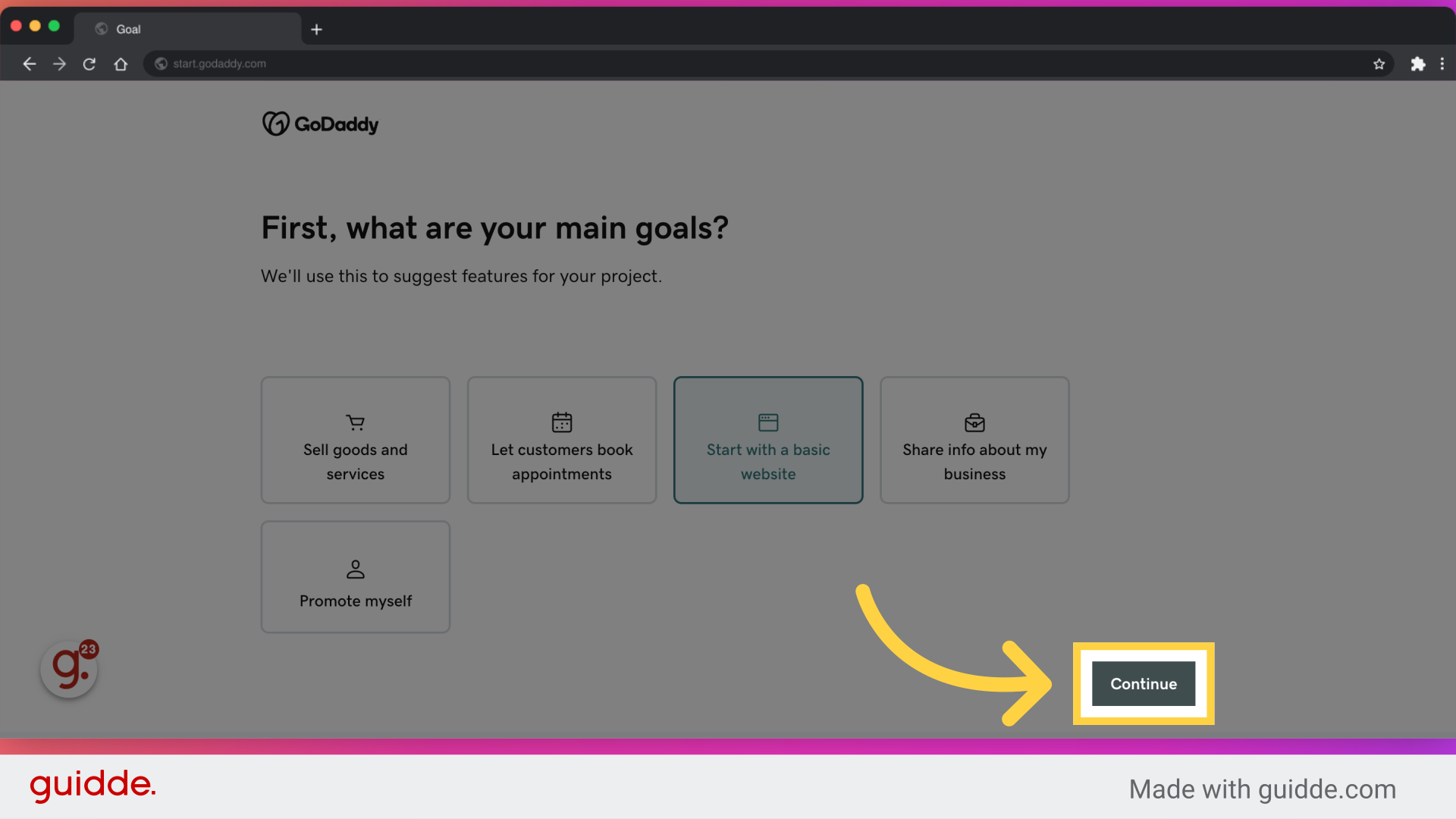 How to build a website with GoDaddy's website builder - Guidde | Gallery