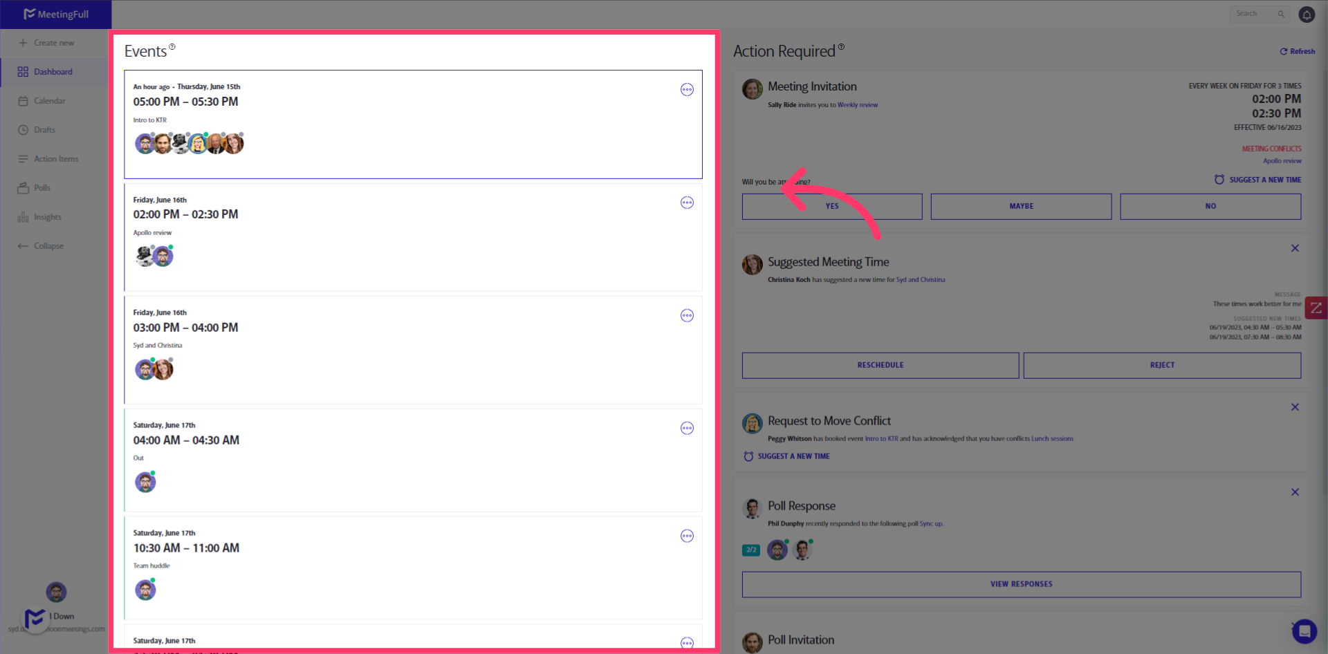 MeetingFull User Guides | User Guide - Dashboard Overview