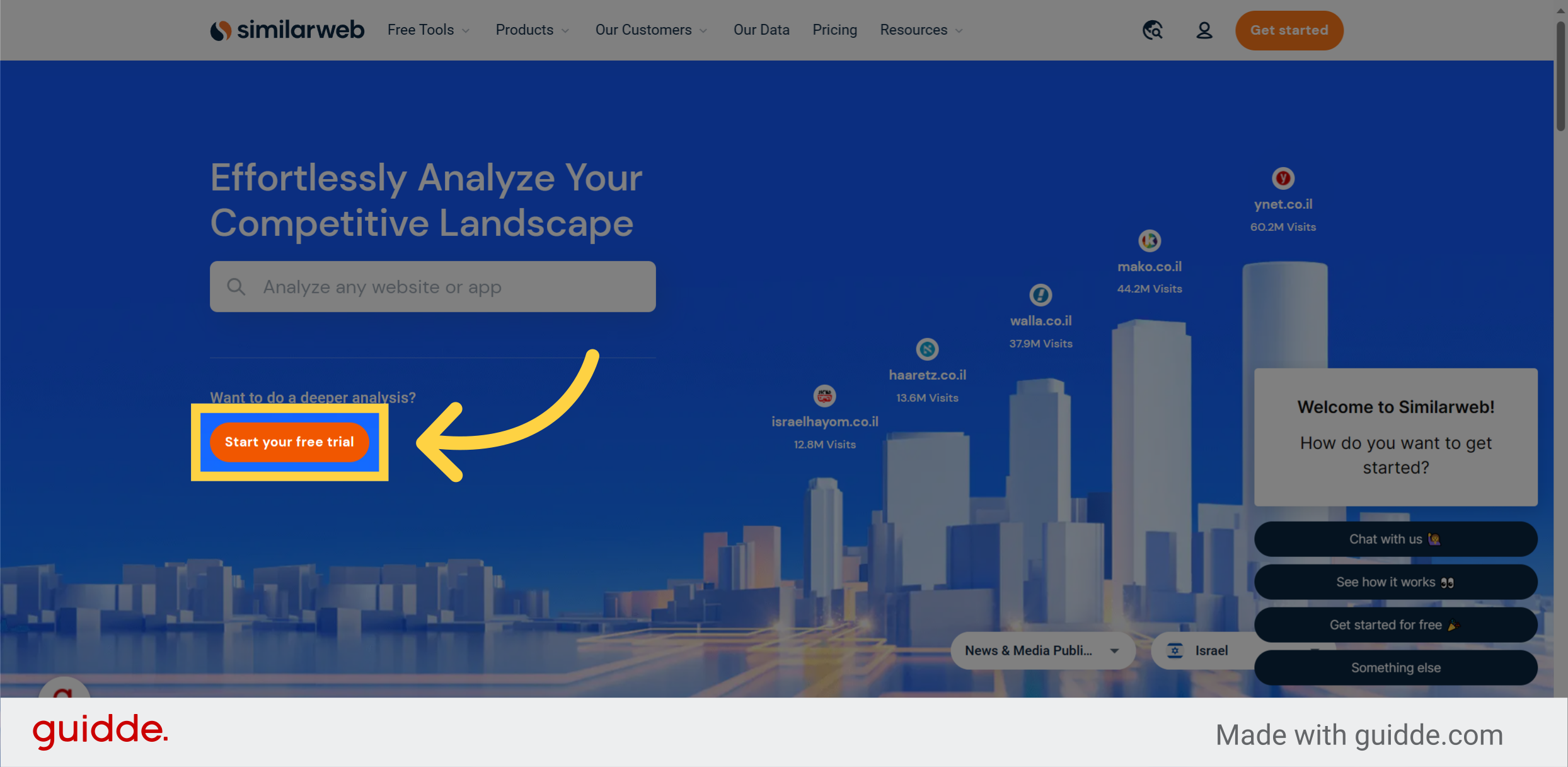 How to login and work with SimilarWeb - Guidde | Gallery