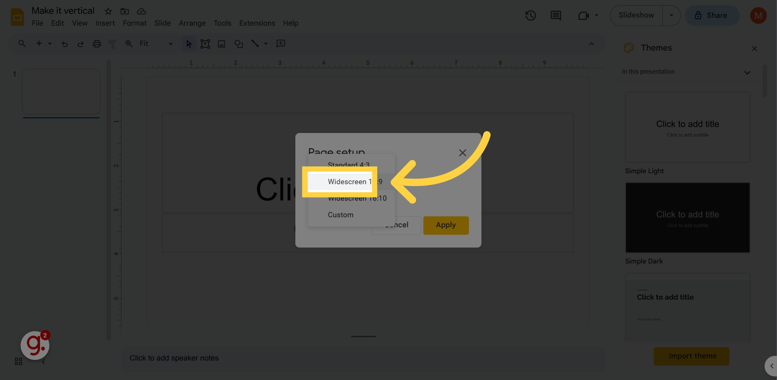 How to make google slides vertical - Guidde | Gallery