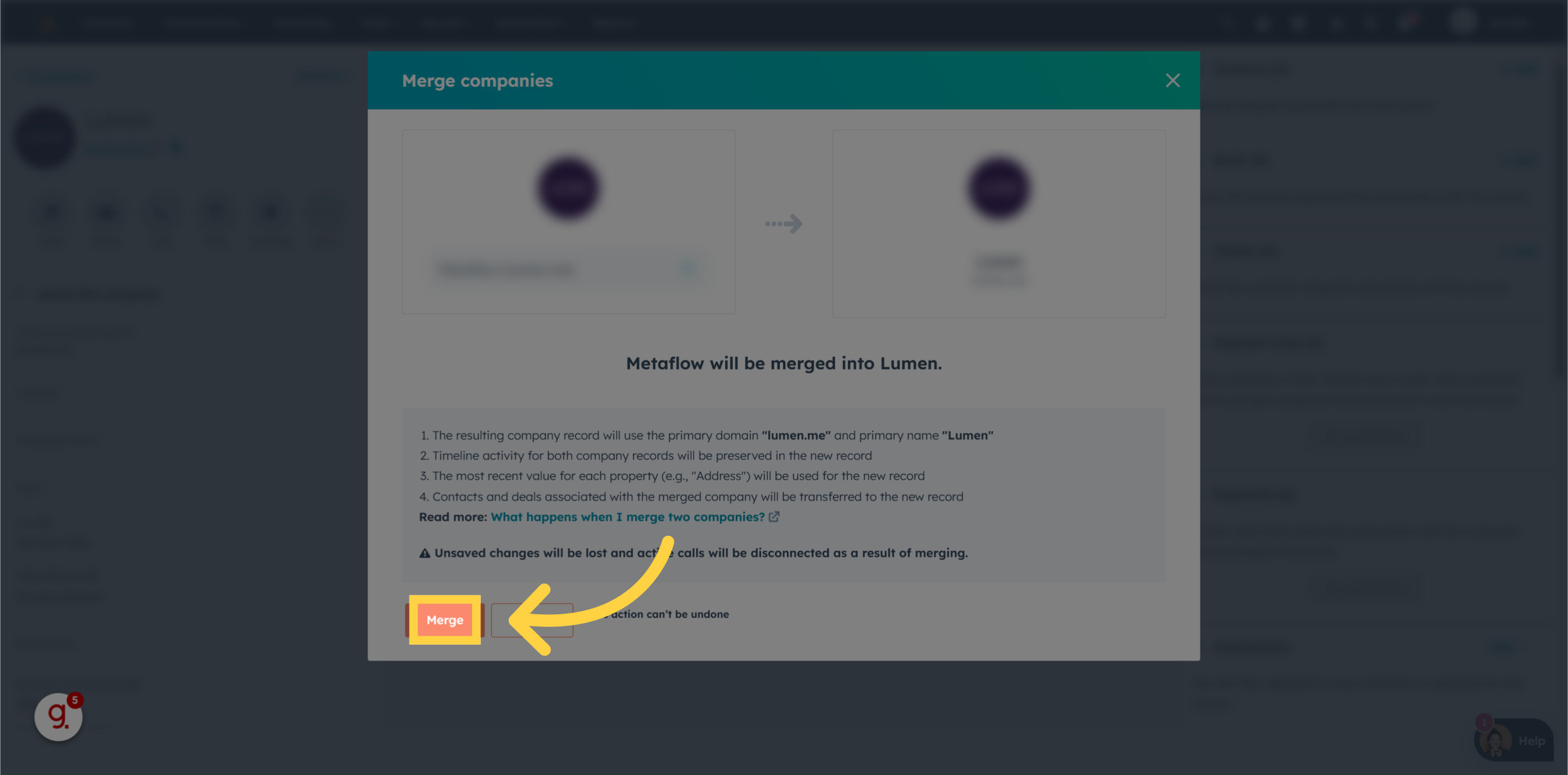 How to merge records in hubspot? - Guidde | Gallery