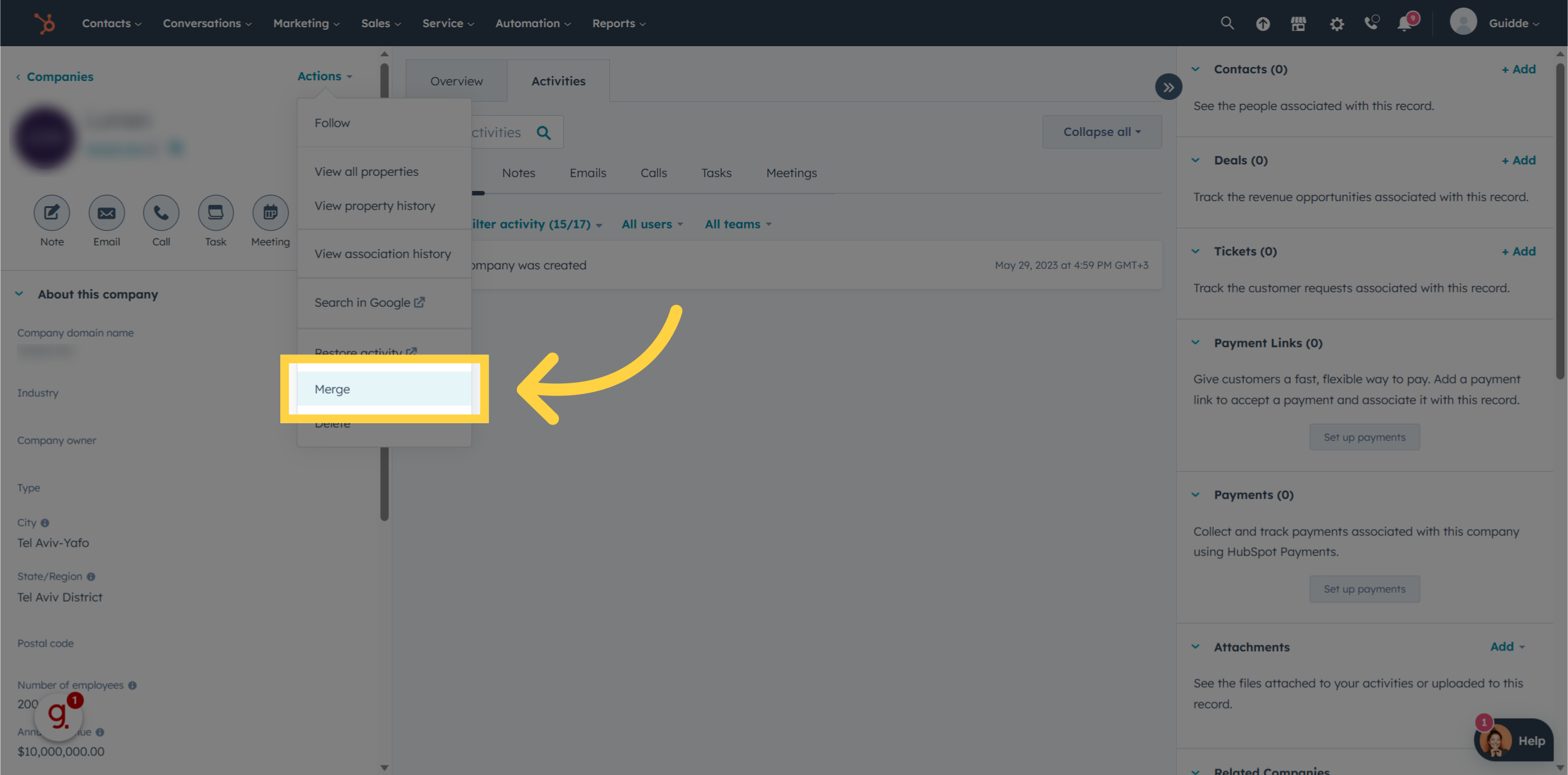 How to merge records in hubspot? - Guidde | Gallery