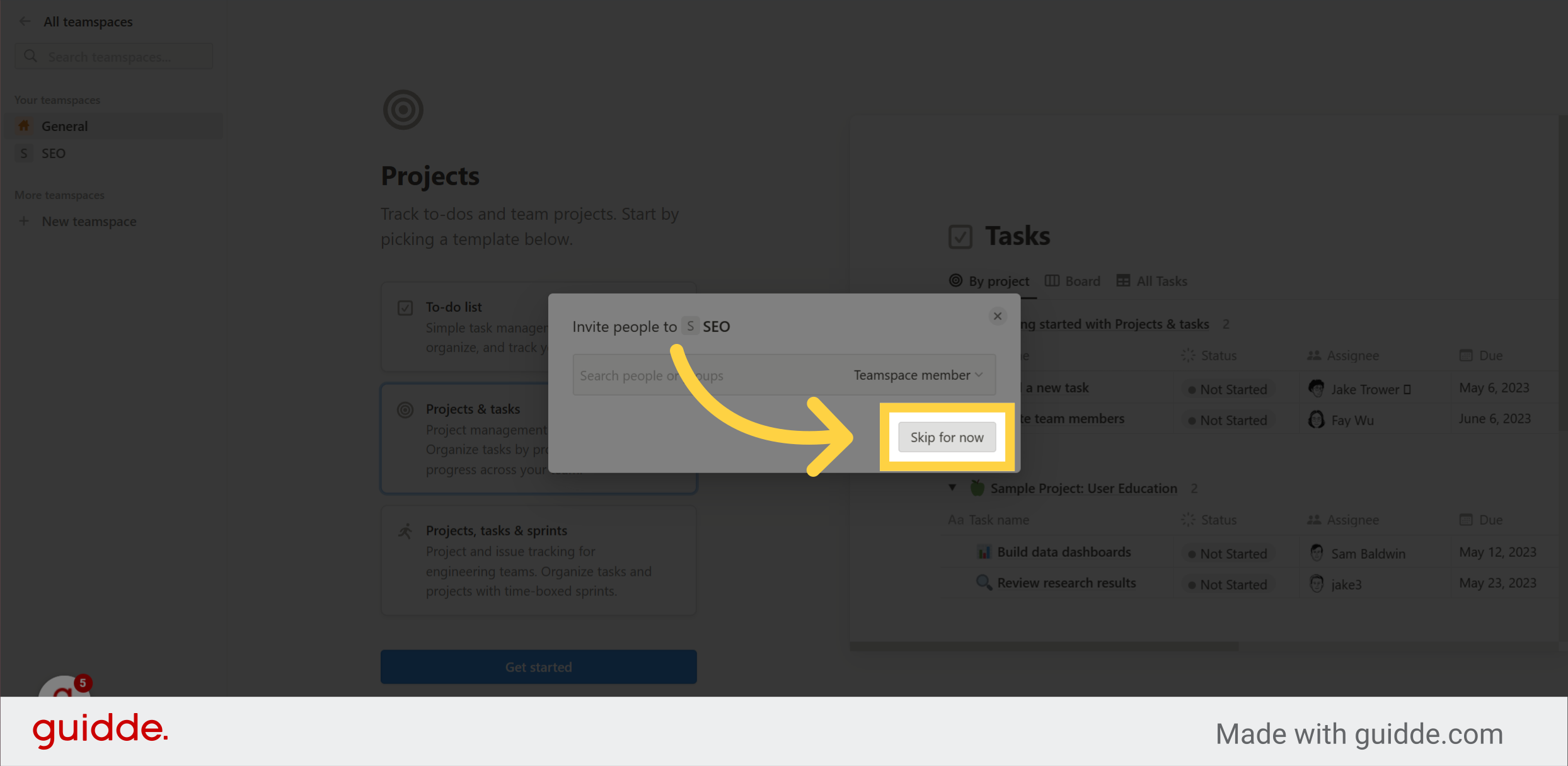 How to delete a Teamspace in notion - Guidde | Gallery