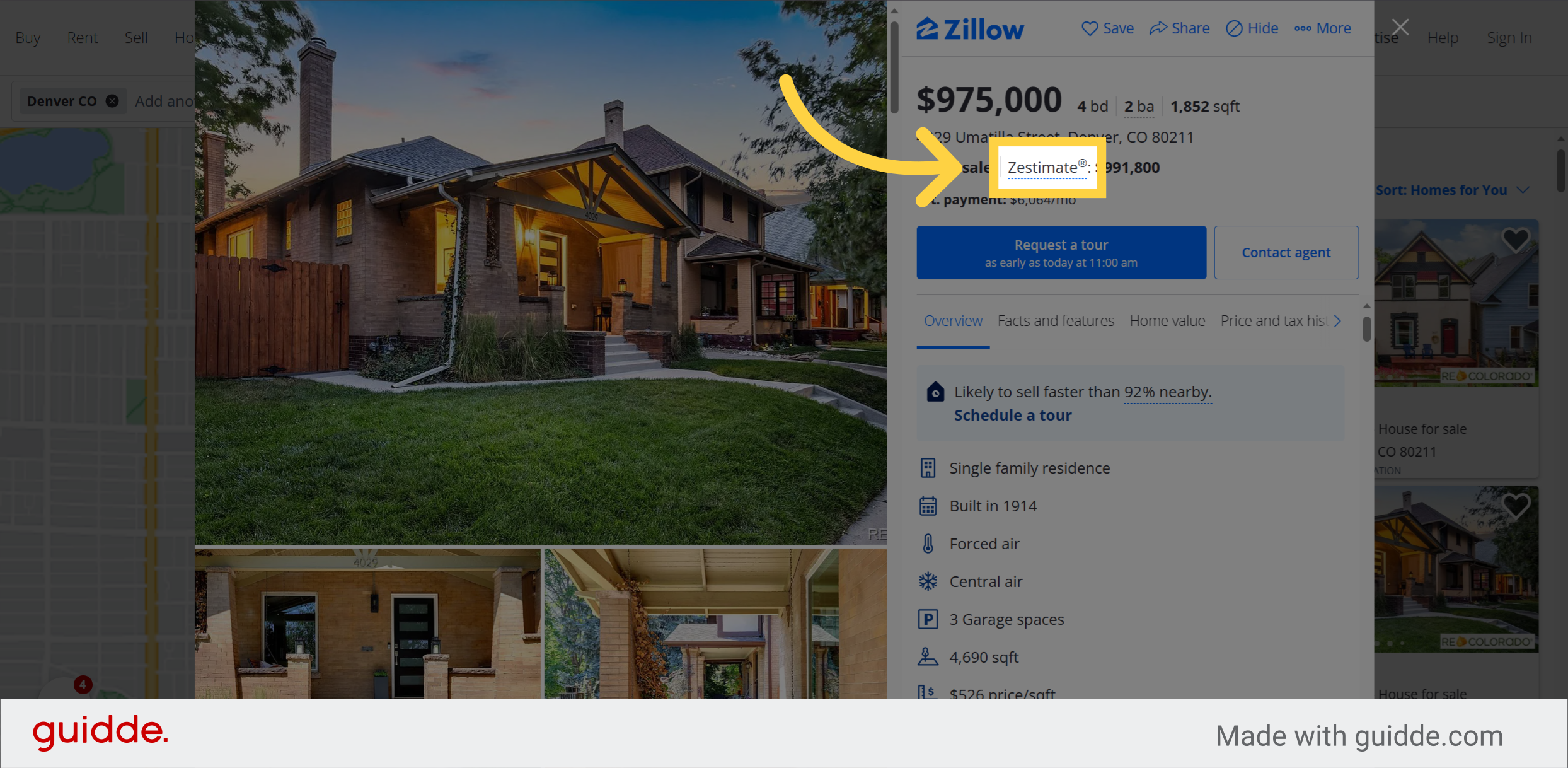 How to find the value of your home on zillow - Guidde | Gallery