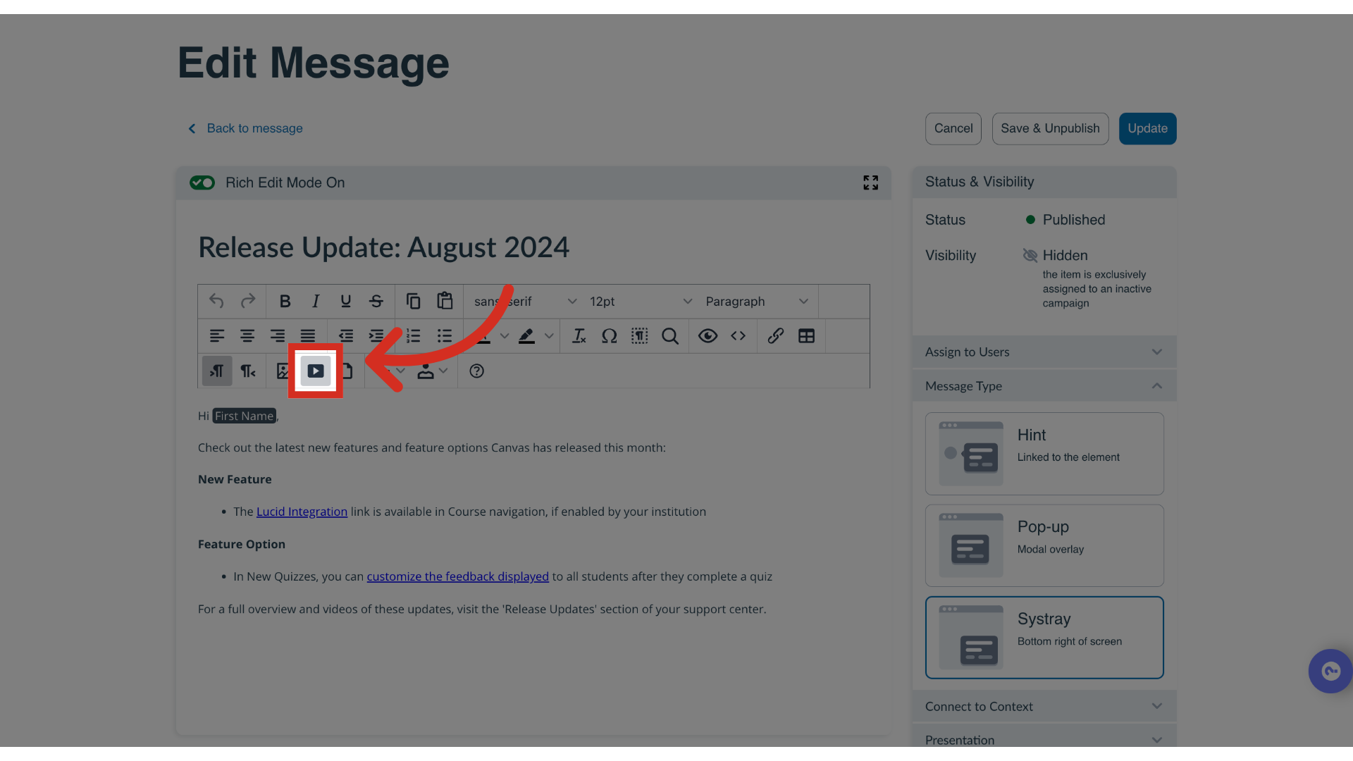 How do I embed media or an iFrame into a message o... - Instructure ...