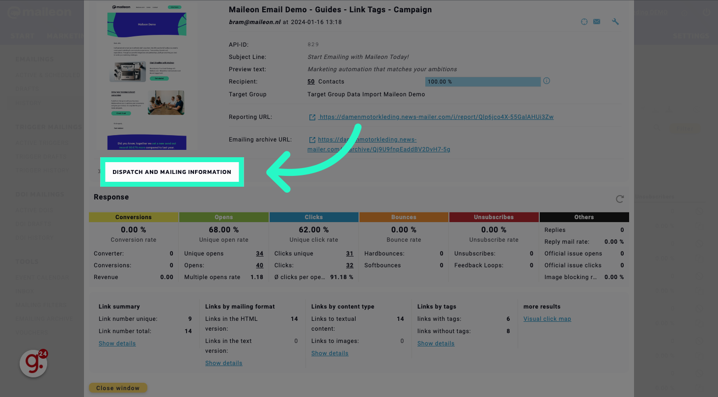 ️ What statistics can I view on campaign level? : Maileon Support