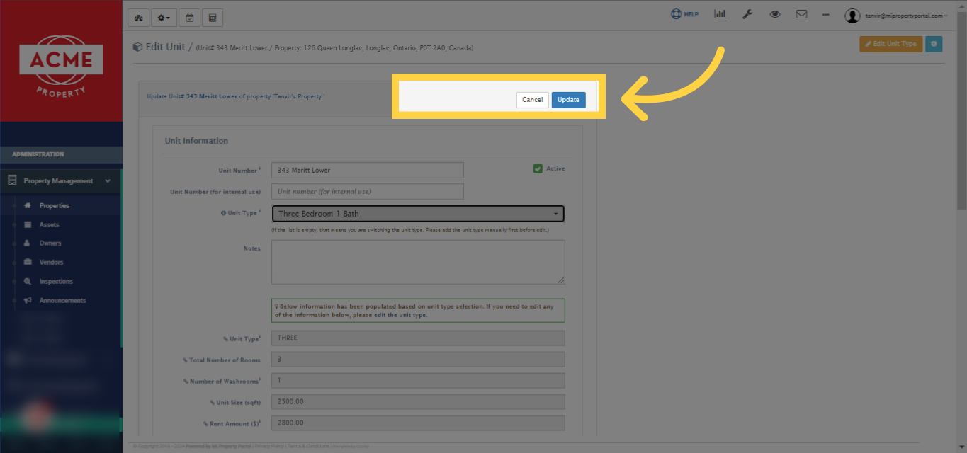How to Link or Re-link Unit to a Unit Type? - Mi Property Portal Help ...