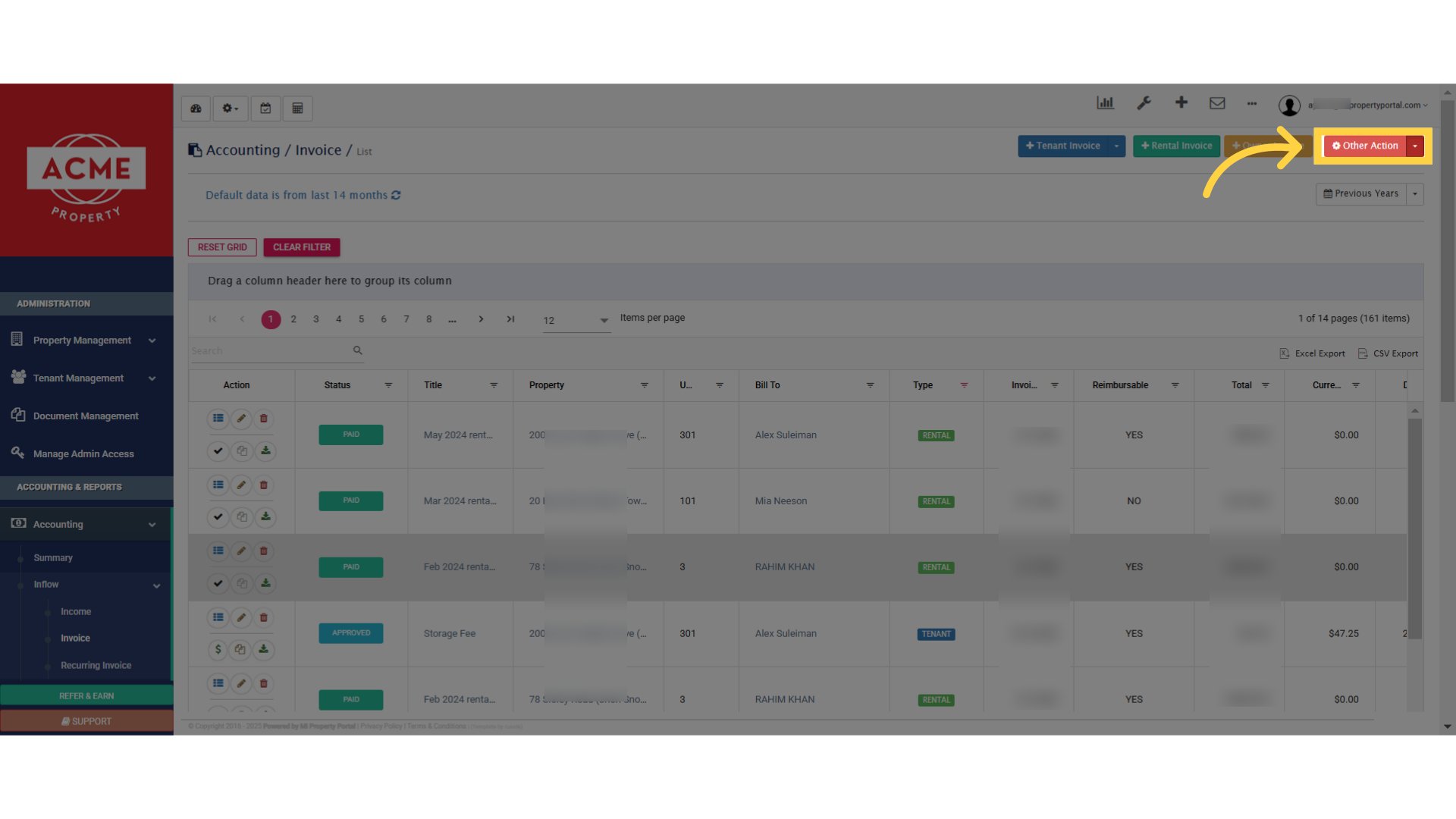 How to Record Individual Invoices Payment in Bulk? - Mi Property Portal ...