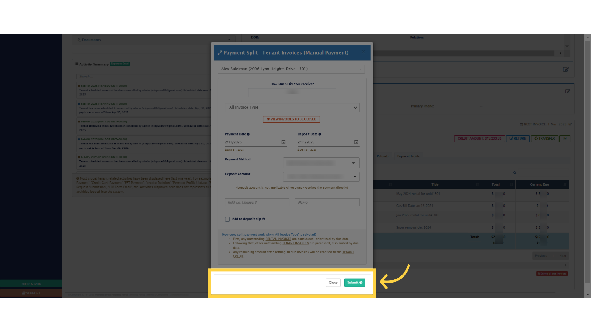 How to Record an Invoice Payment - Mi Property Portal Help Center