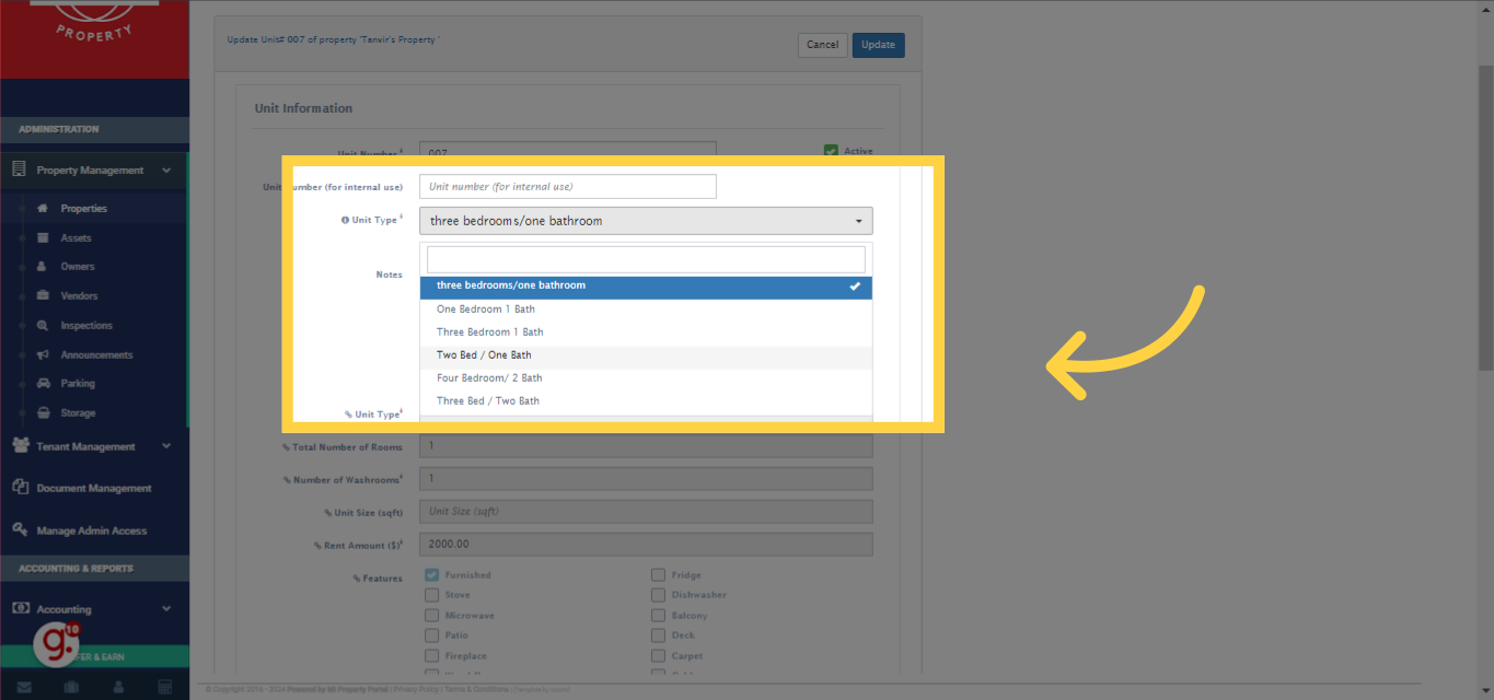 How to Change the Unit Type of a Unit? - Mi Property Portal Help Center