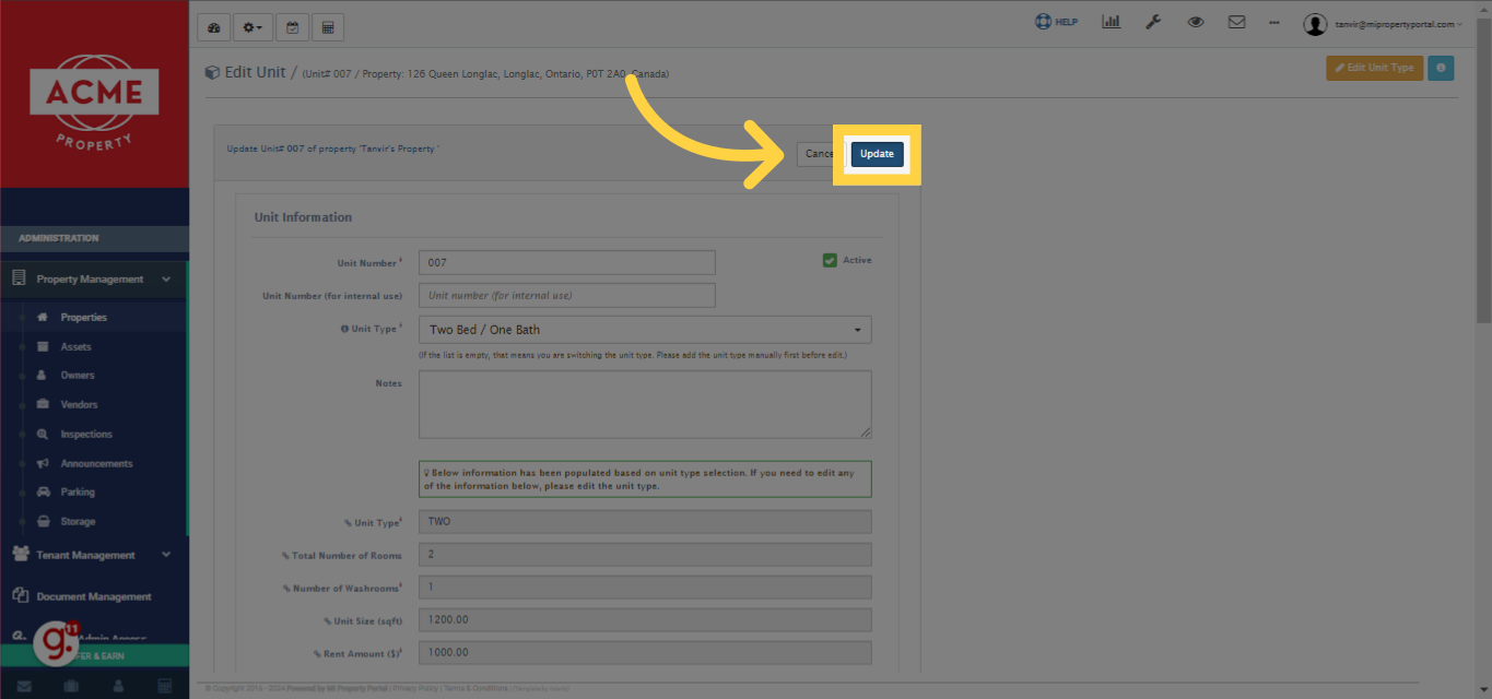 How to Change the Unit Type of a Unit? - Mi Property Portal Help Center