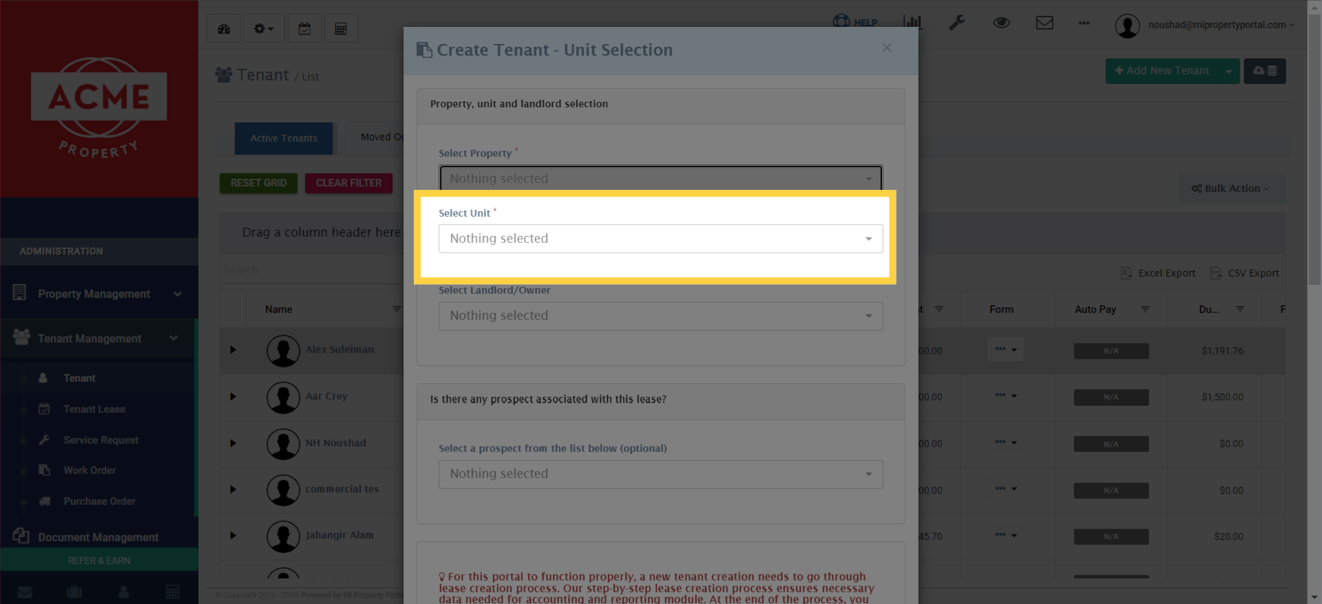 How to Add a Tenant? - Mi Property Portal Help Center