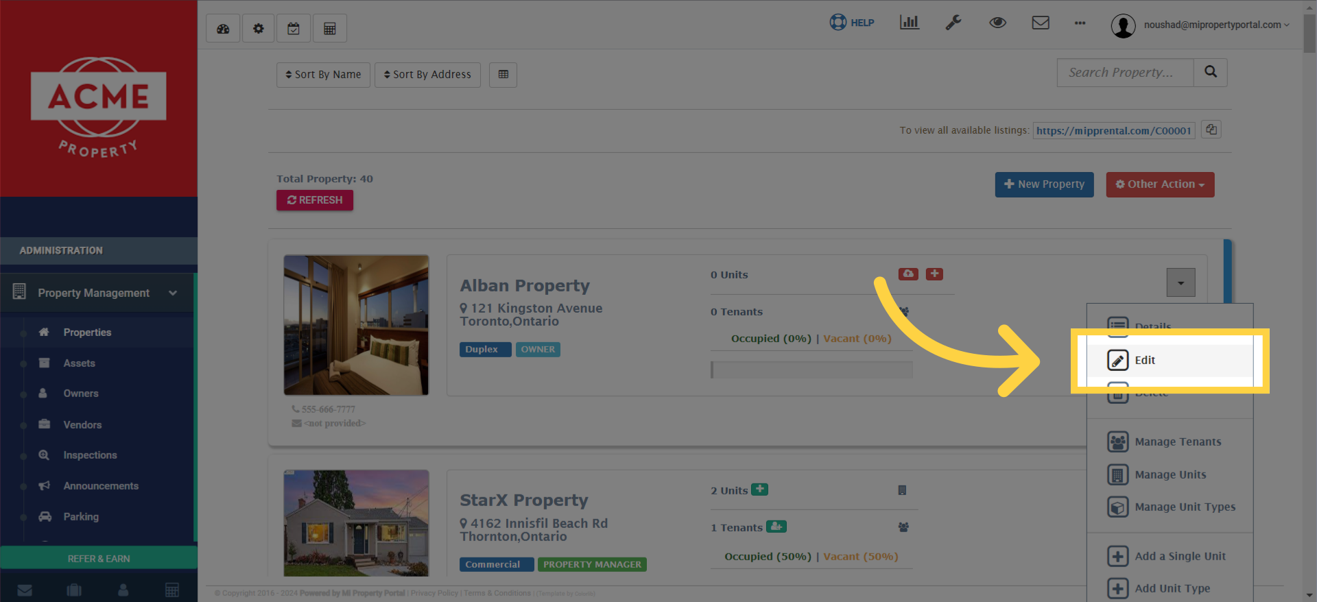 How to auto populate “Bill To” information in the bill? - Mi Property ...
