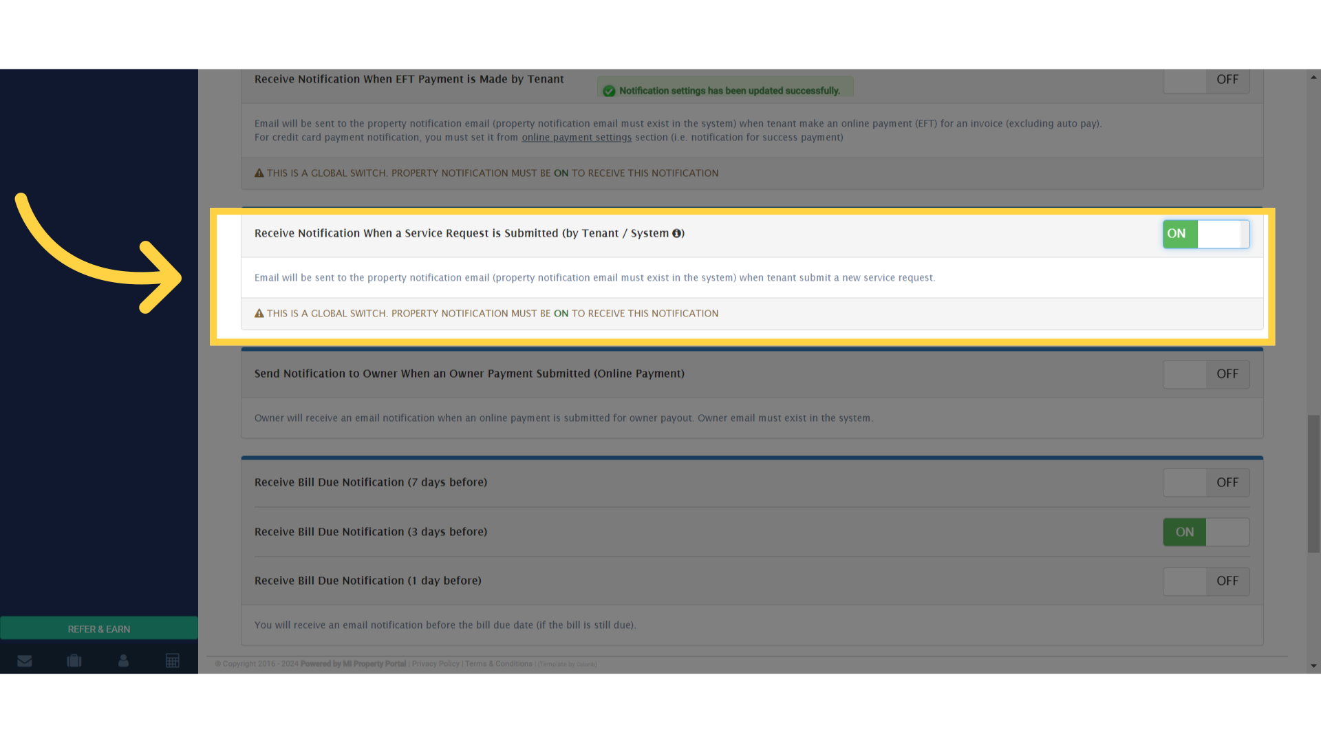 How to Set Up Email Alerts for Service Requests? - Mi Property Portal ...