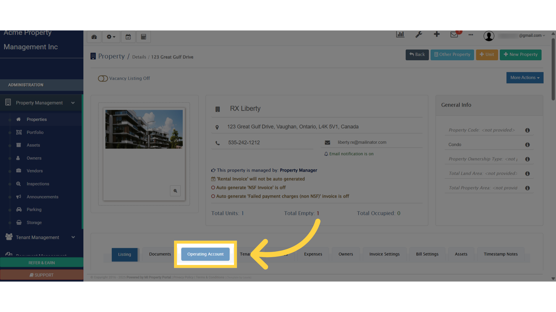 How to Add an Operating Account - Mi Property Portal Help Center