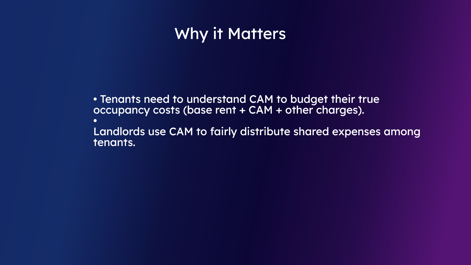 How to Configure CAM Calculation for a Property - Mi Property Portal ...