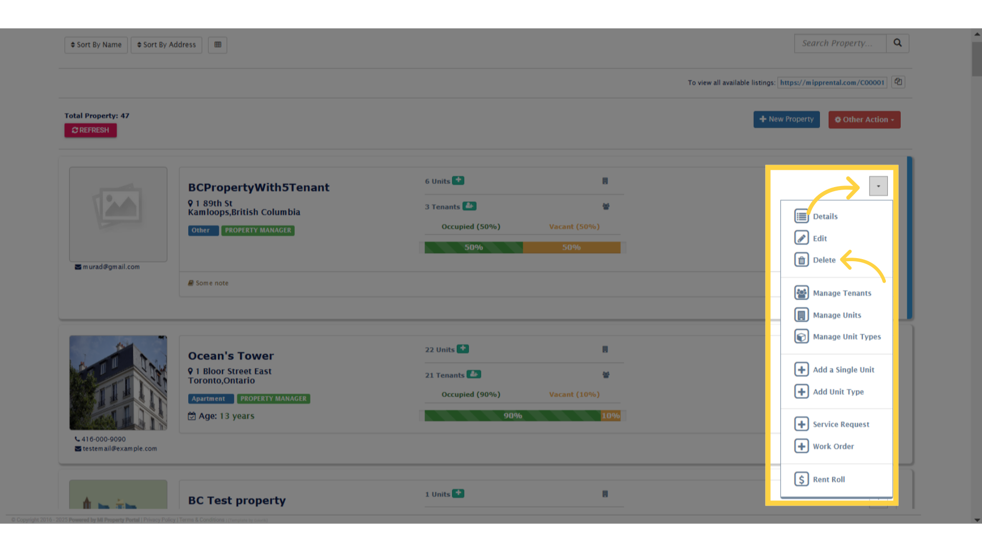 How to Edit or Delete a Property? - Mi Property Portal Help Center
