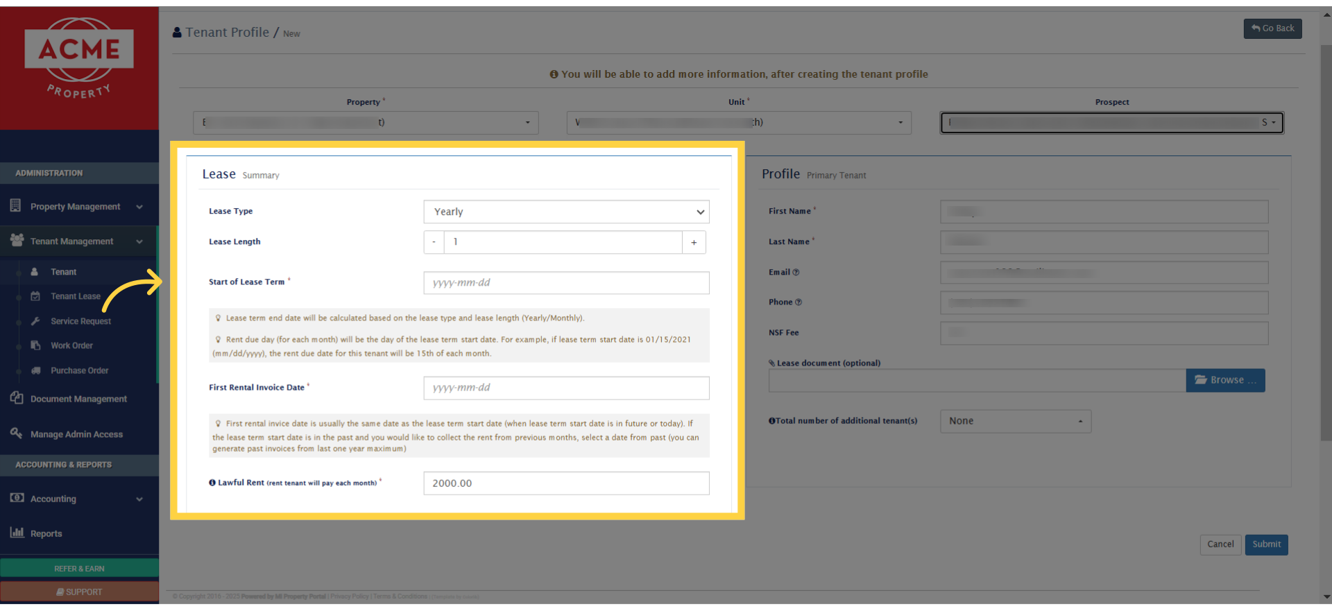 How to Add a Tenant? - Mi Property Portal Help Center