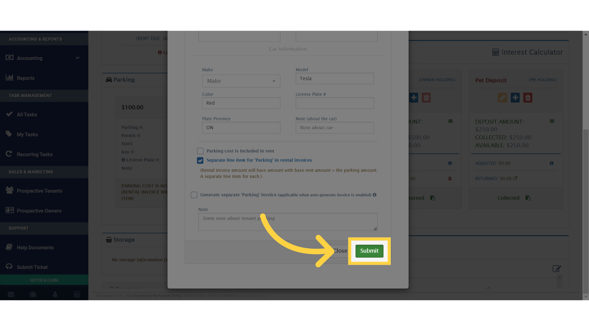 How to Edit/Update Storage for a Tenant? - Mi Property Portal Help Center