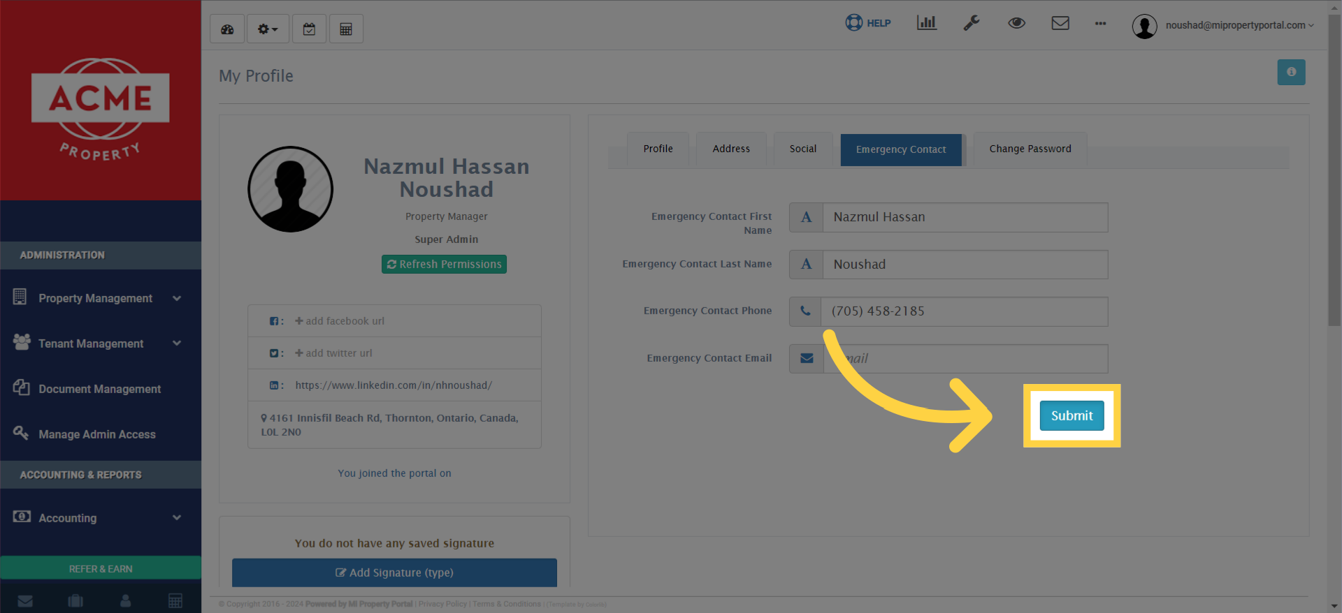 How to Setup/Update My Profile? - Mi Property Portal Help Center