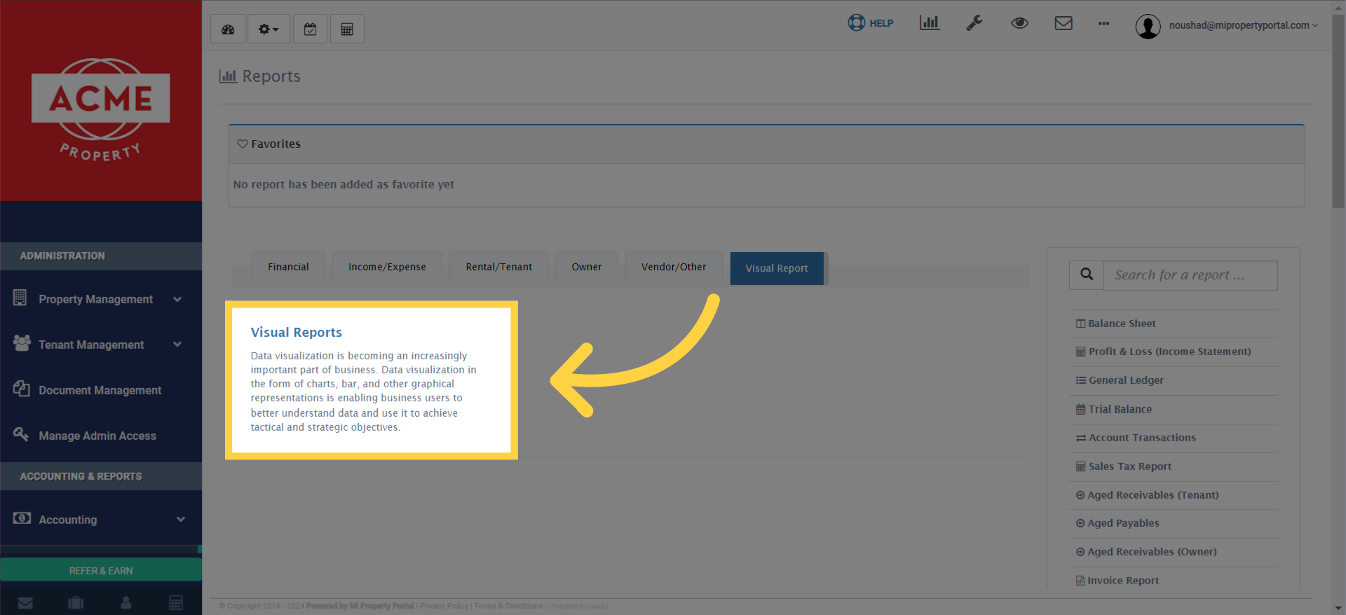 How to look Visual/Customized Reports – Definitions - Mi Property ...