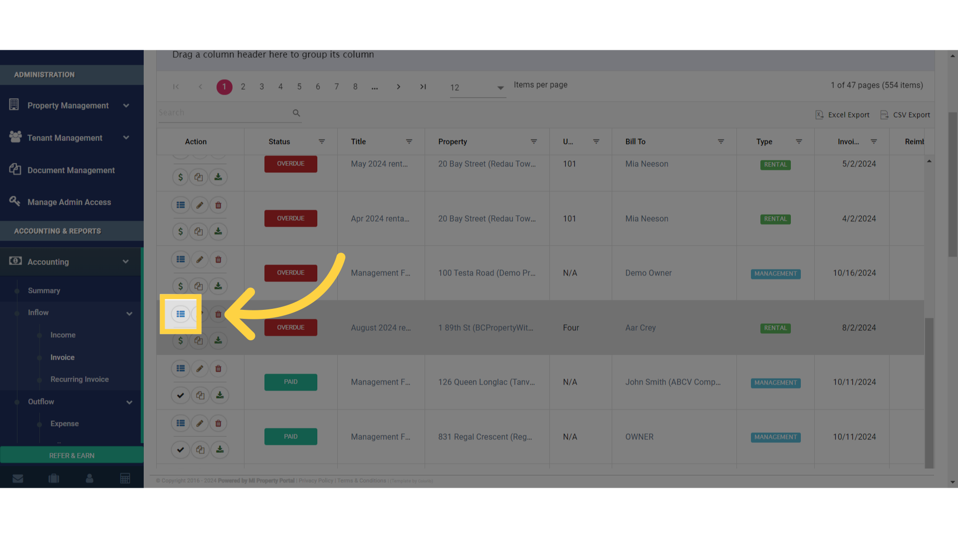 How to Record an EFT payment from the Admin Portal? - Mi Property ...