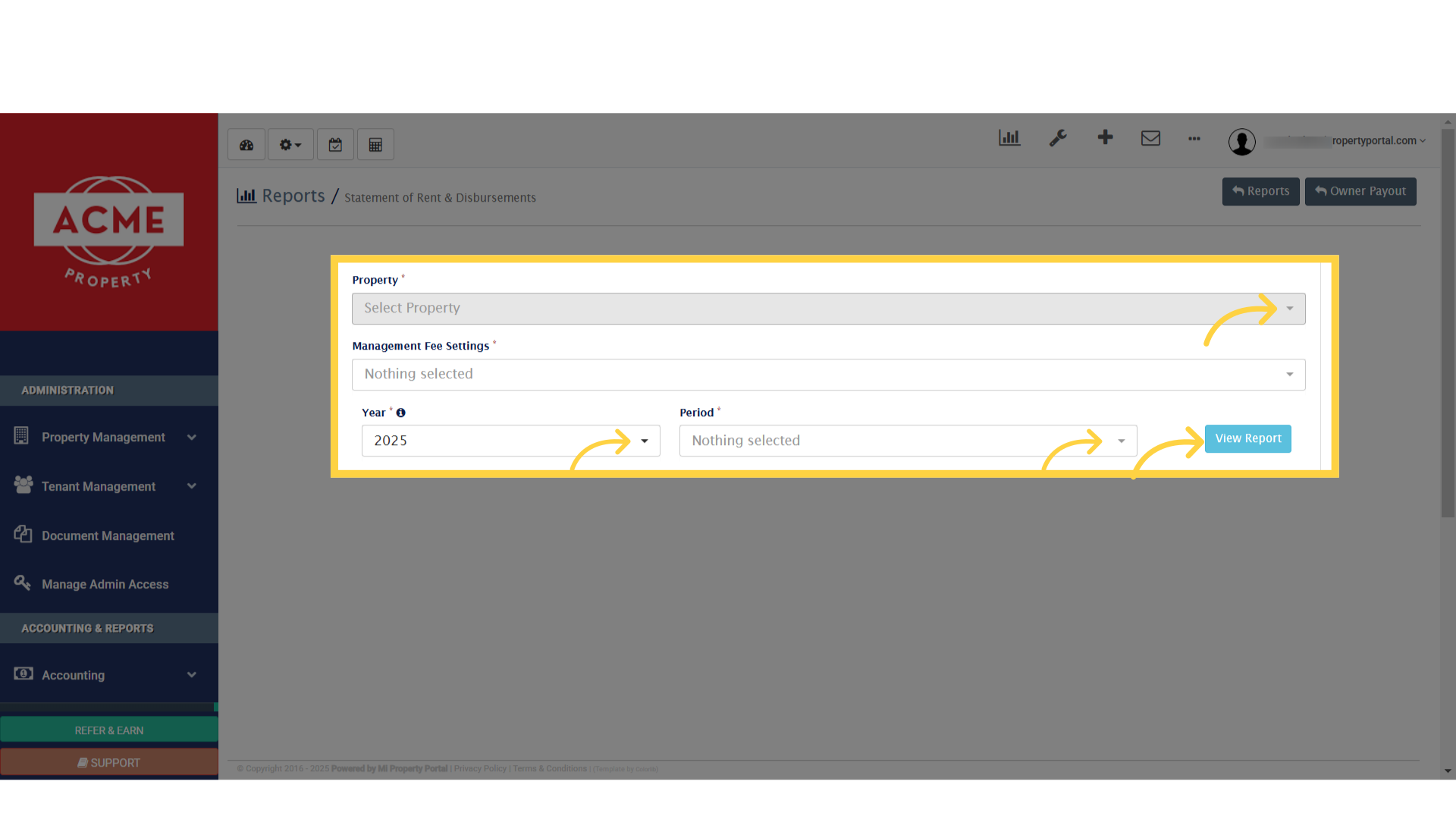 How to Share Reports with Owner - Mi Property Portal Help Center