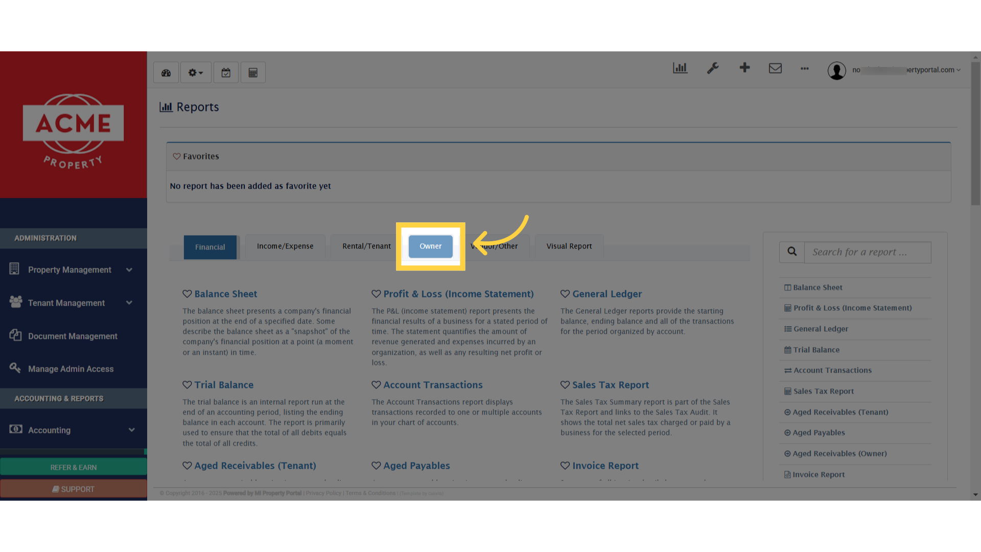 How to Share Reports with Owner - Mi Property Portal Help Center
