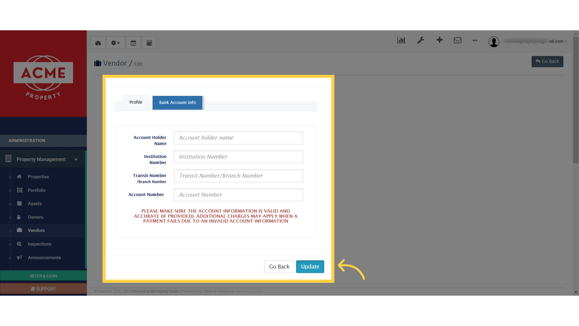 How to Edit/Update Vendor in Mi Property Portal? - Mi Property Portal ...