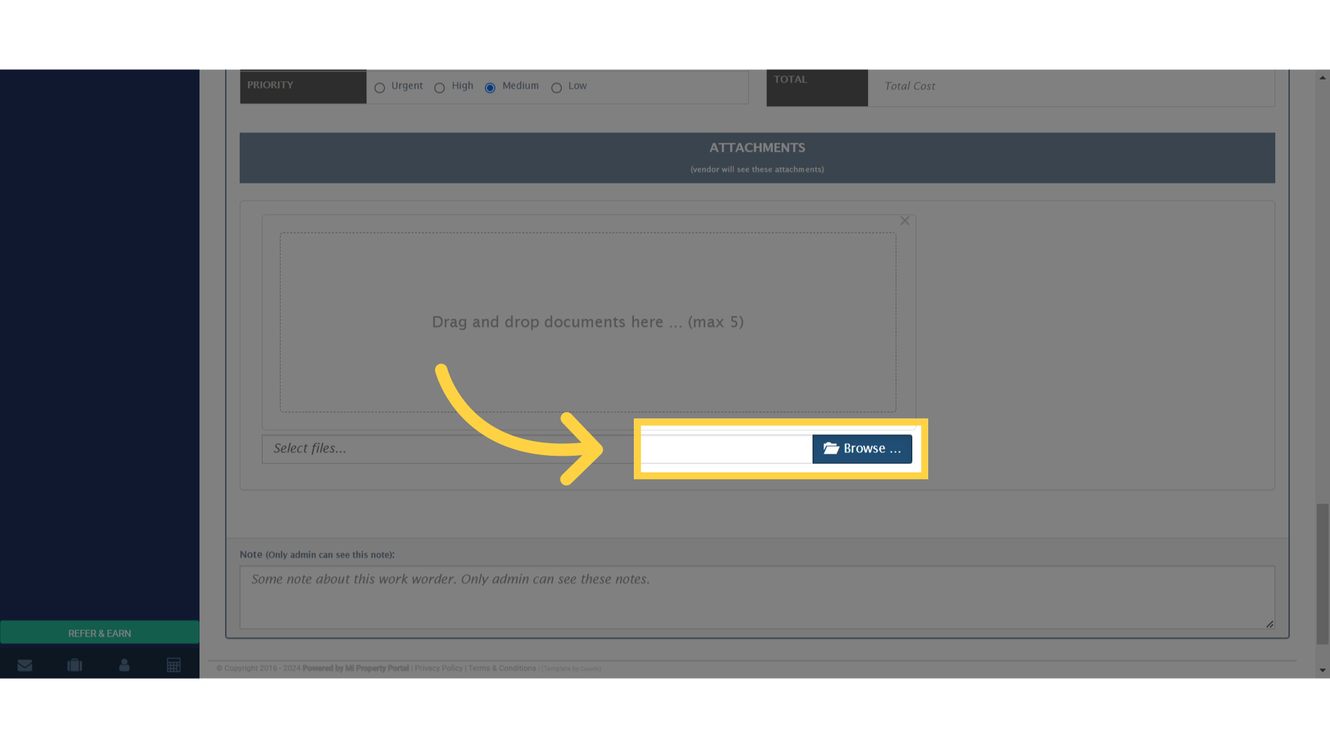 How to Create a Work Order from the Property List Page? - Mi Property ...