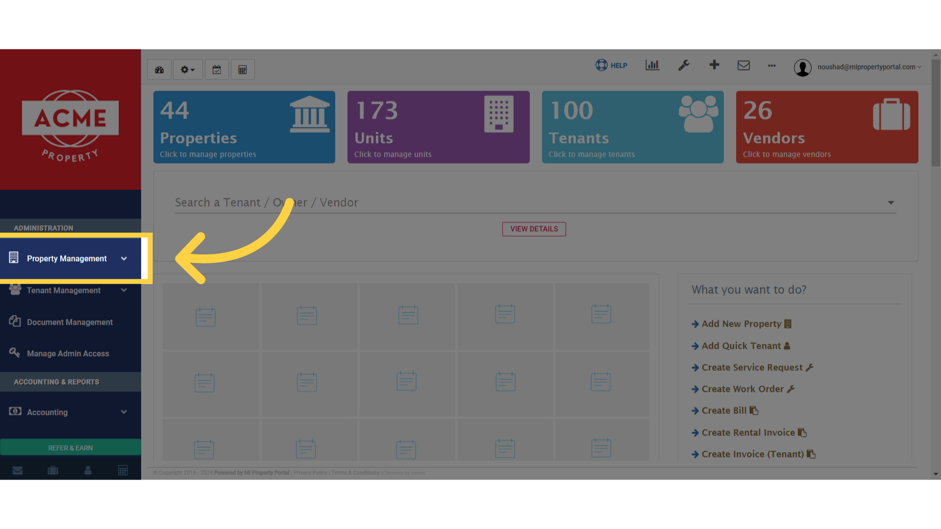 How to Create a Work Order from the Property List Page? - Mi Property ...