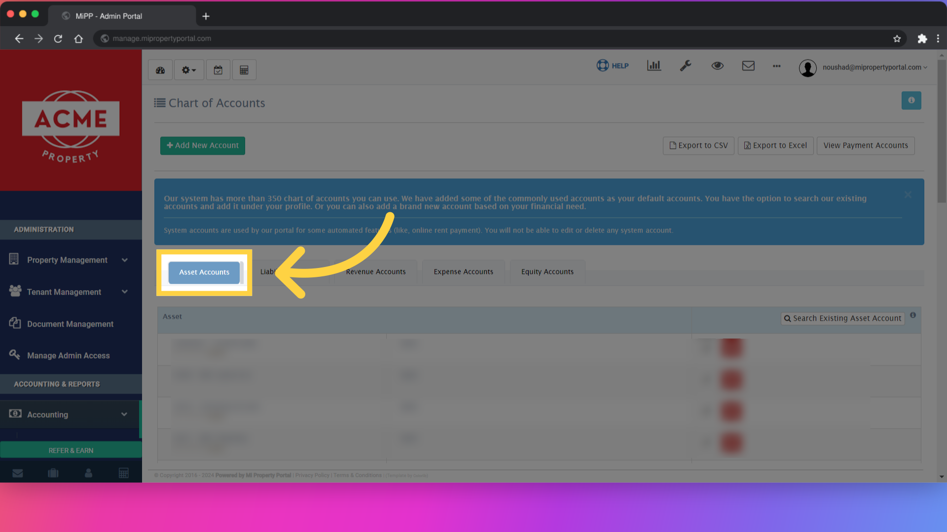 How to Edit/Update Charts of Accounts? - Mi Property Portal Help Center