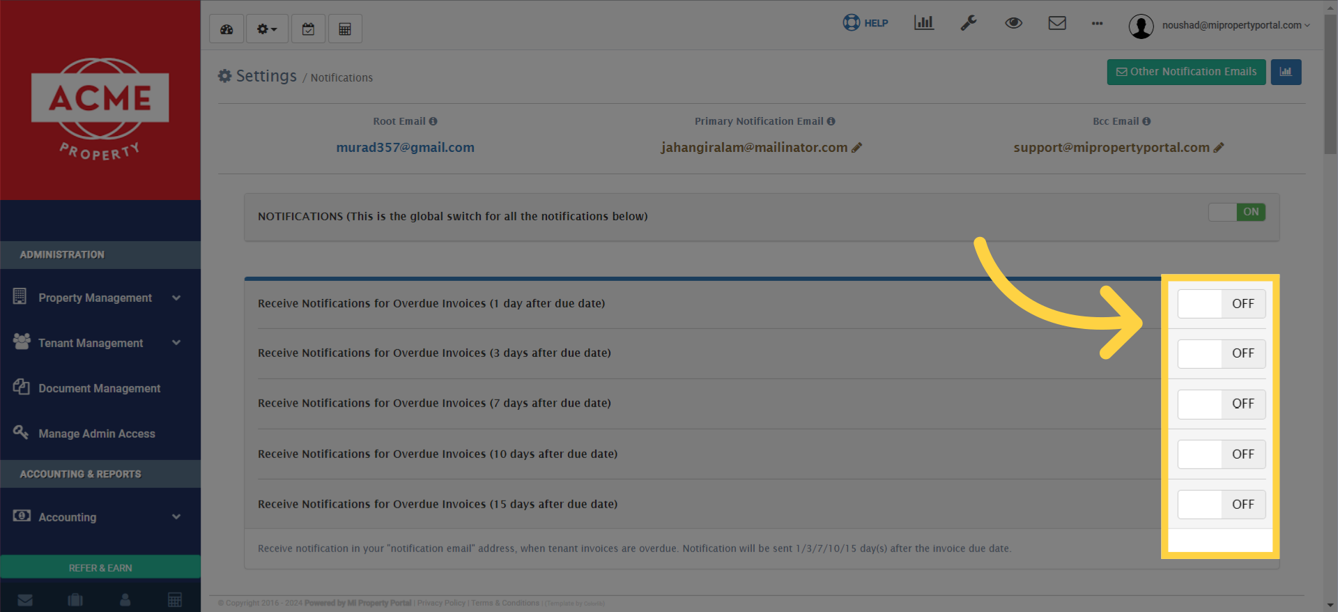 Understanding Notification Settings and Features - Mi Property Portal ...
