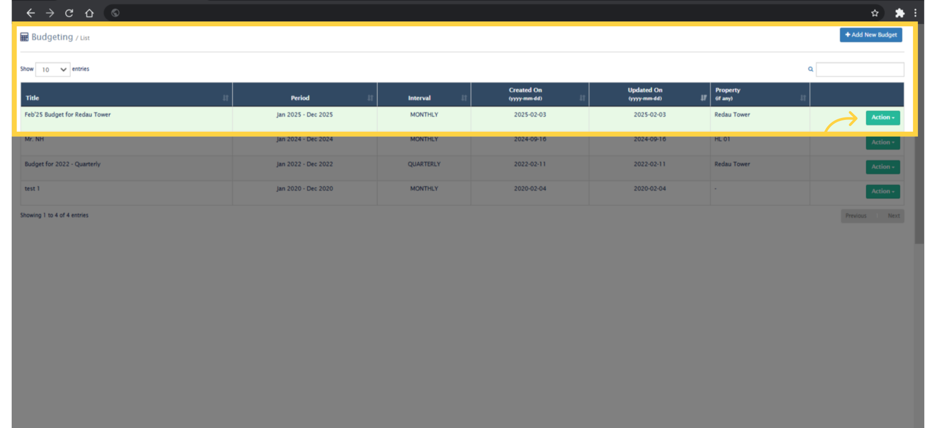 How to Create a Budget? - Mi Property Portal Help Center