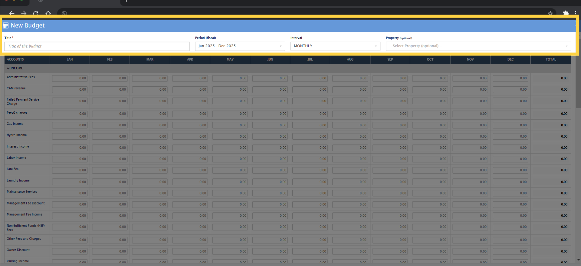 How to Create a Budget? - Mi Property Portal Help Center