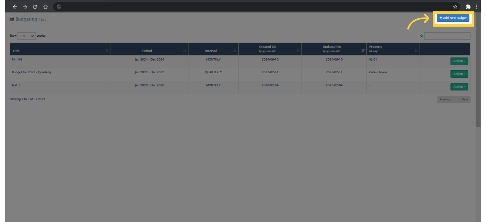 How to Create a Budget? - Mi Property Portal Help Center