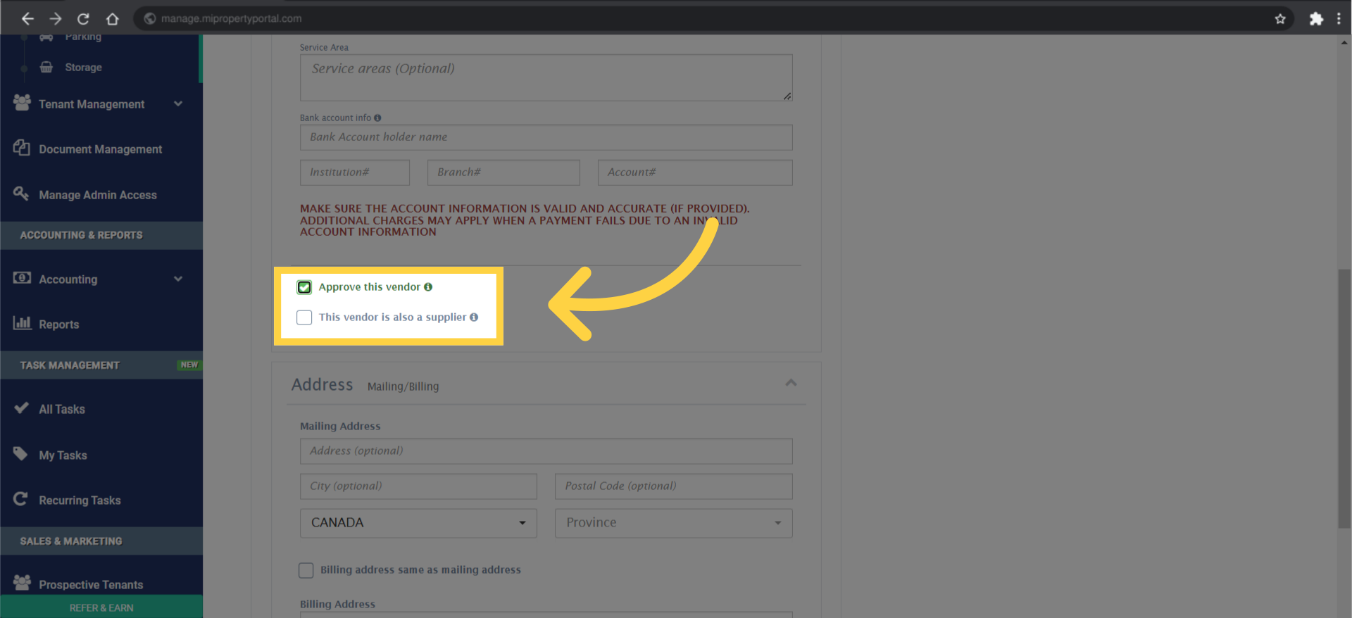 How to Add a Vendor? (step by step) - Mi Property Portal Help Center