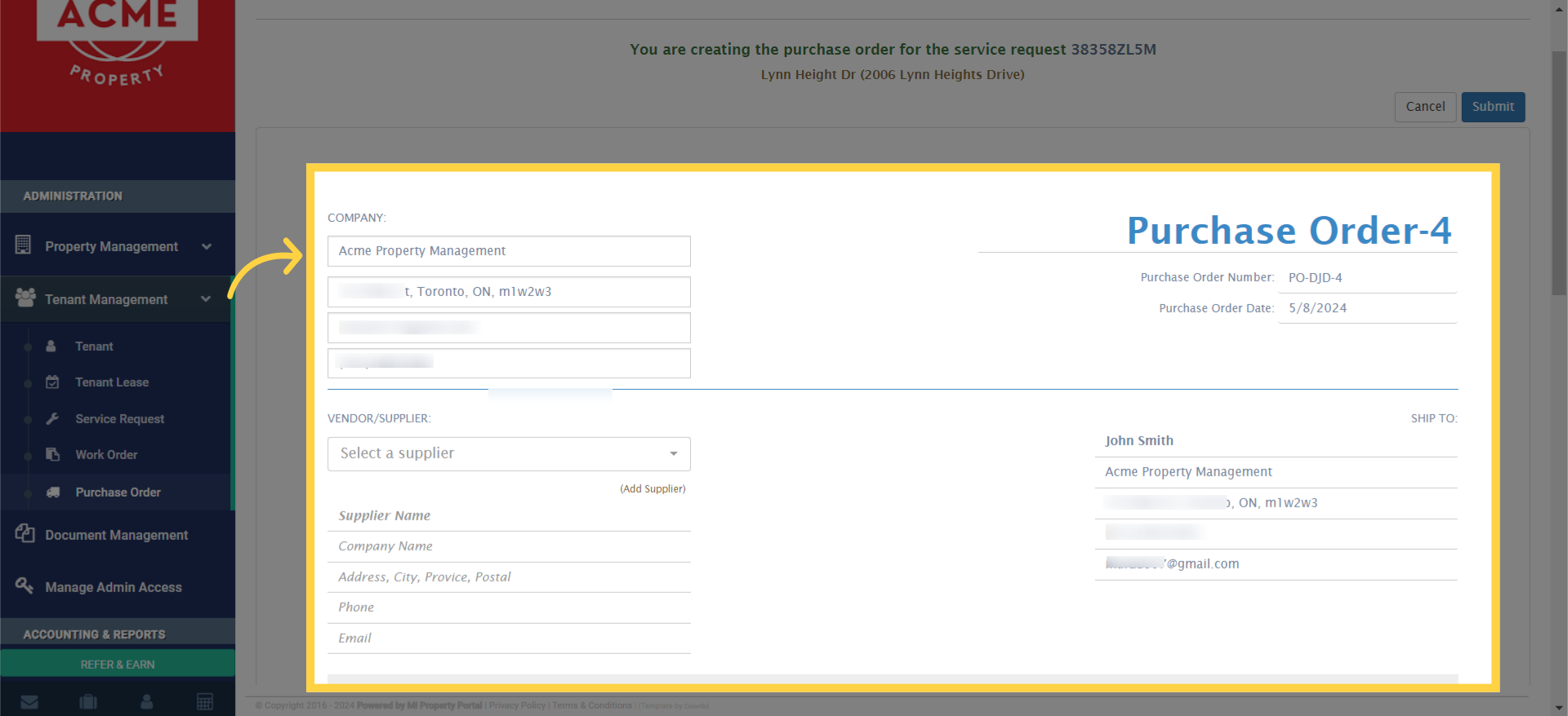 How to Create a Work Order or Purchase Order from Service Request? - Mi ...