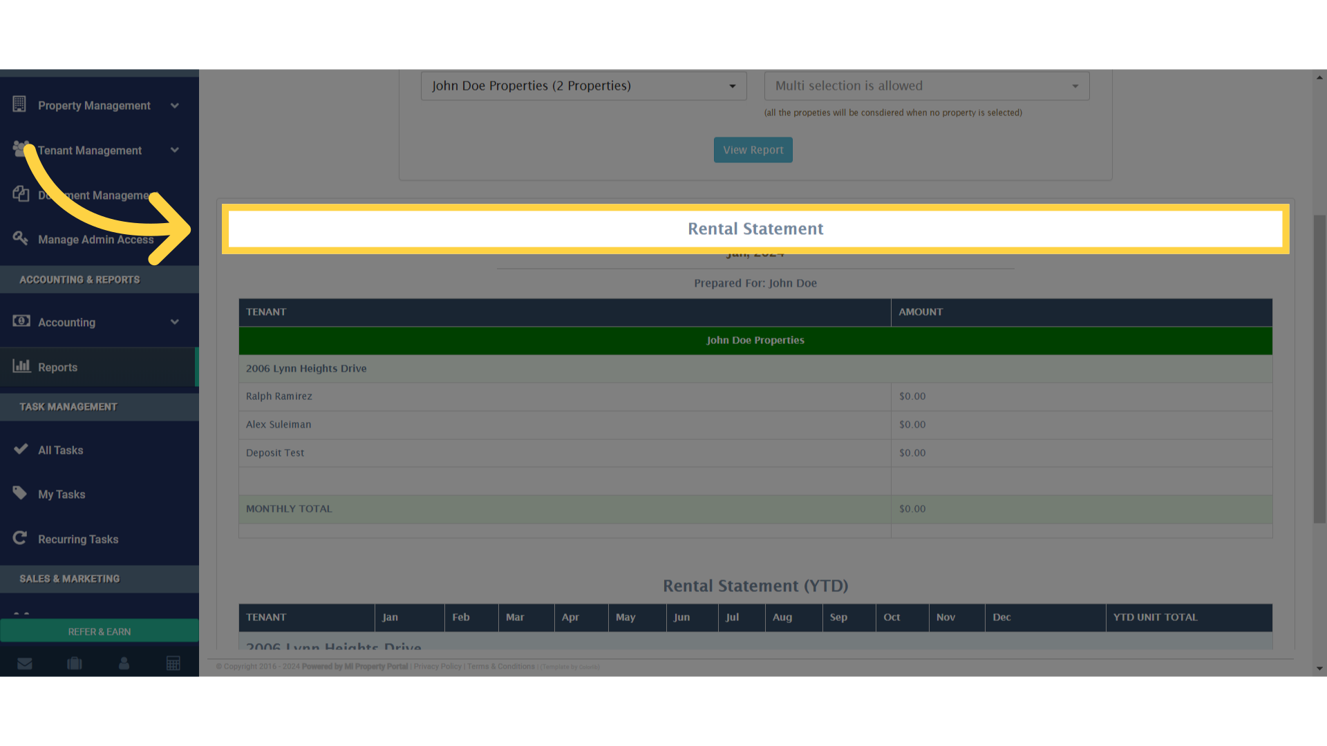 How to Generate Yearly Portfolio Summary Report? - Mi Property Portal ...