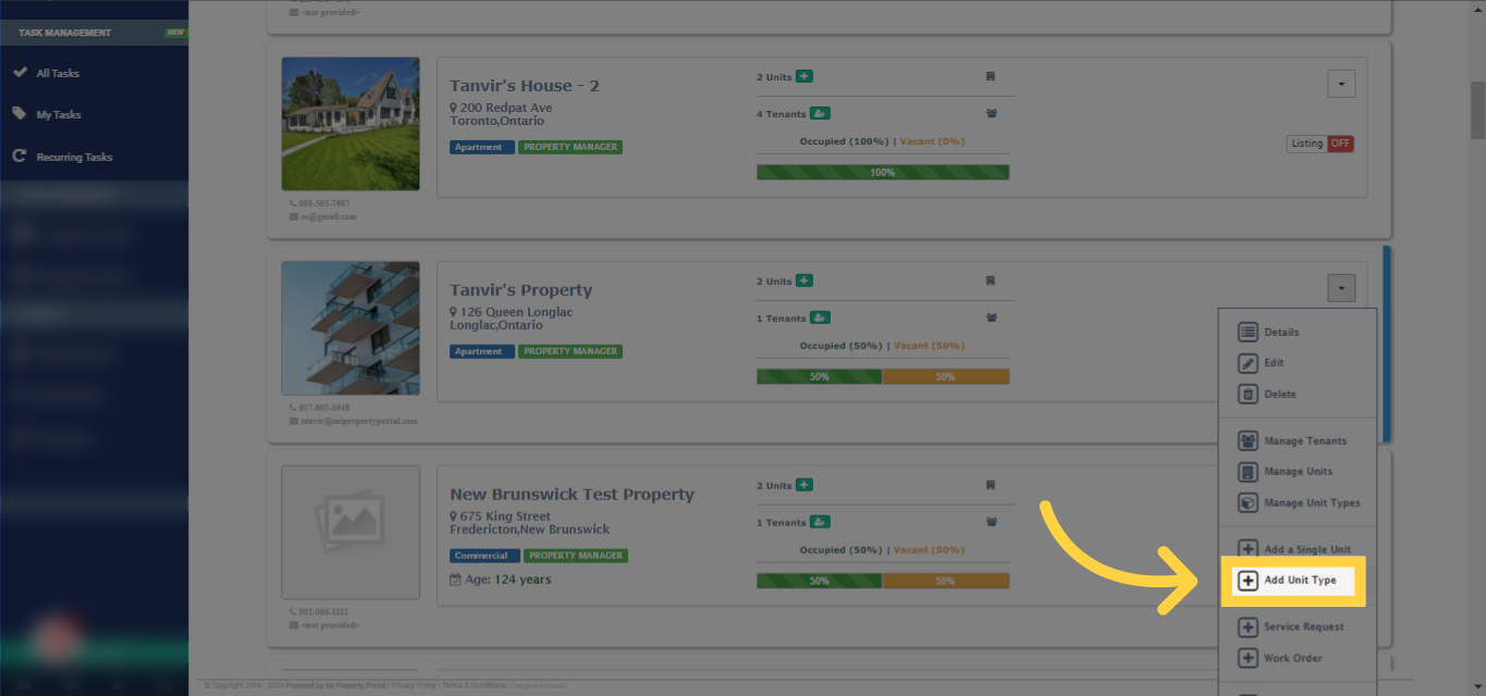 How to Add Unit Type? - Mi Property Portal Help Center