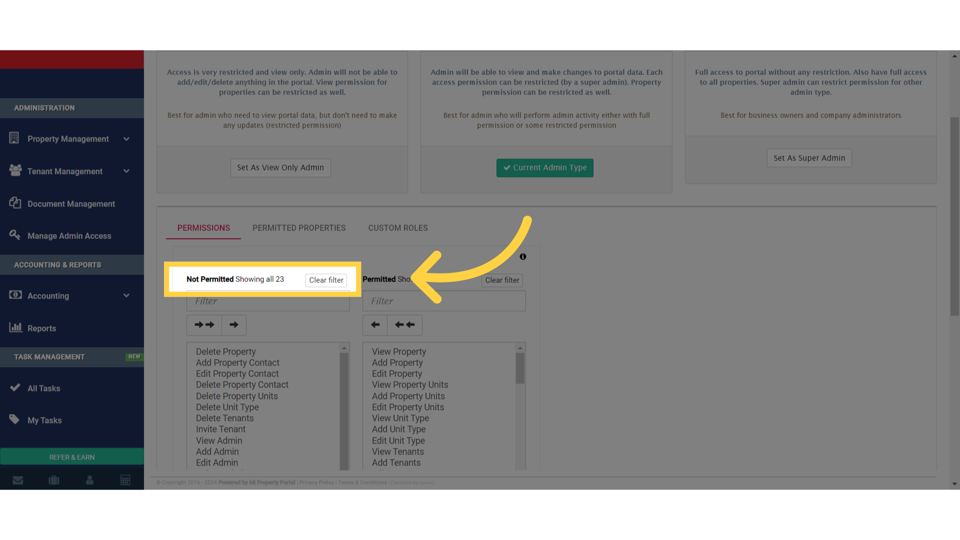 How to Change Admin Permission in MiPropertyPortal? - Mi Property ...