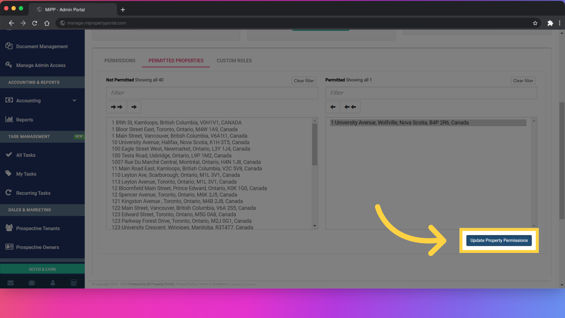 How to Change Admin Permission in MiPropertyPortal? - Mi Property ...