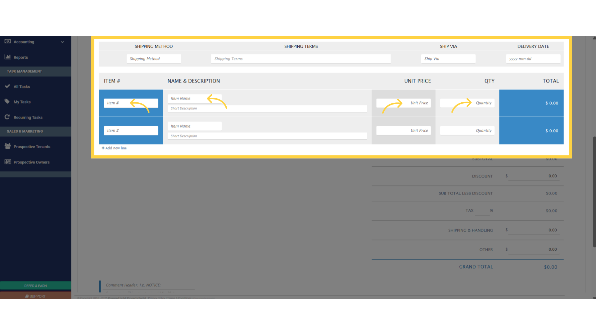 How to Create a Purchase Order? - Mi Property Portal Help Center